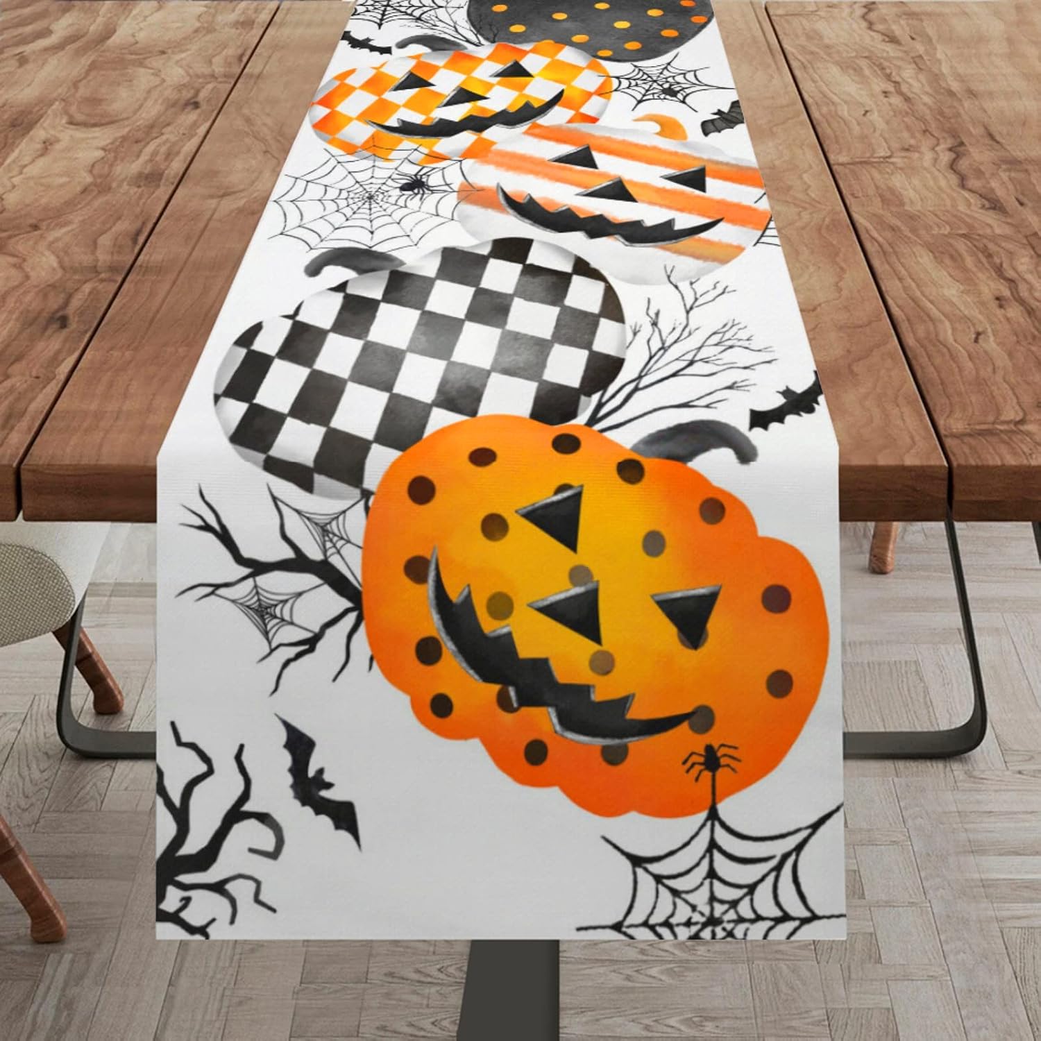 Amazon.com: HawSkgFub Happy Halloween Jack O Lantern Table Runner ...