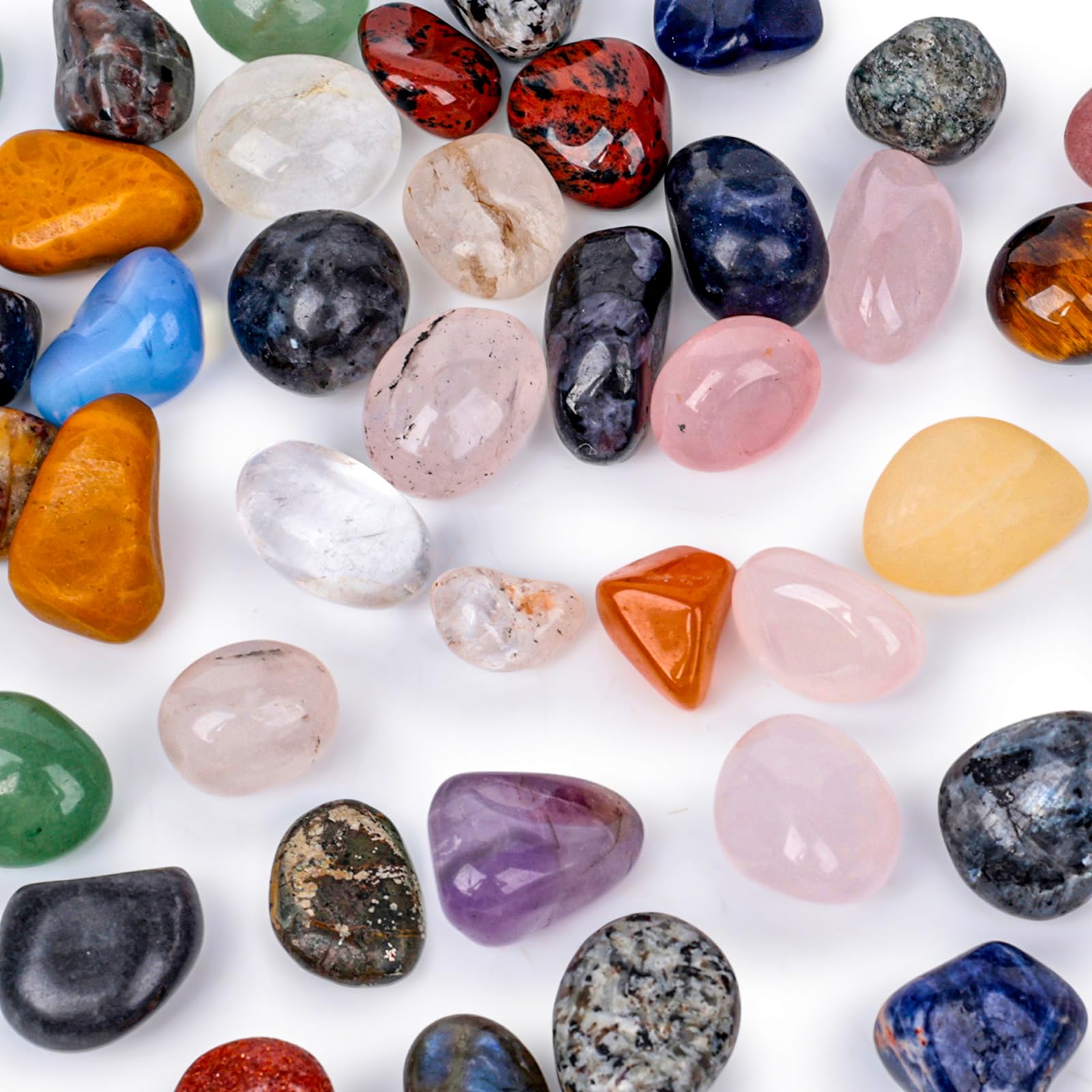 Amazon.com: HAKACC 0.5LB Tumbled Stones Assorted, 0.4-0.8inch Natural ...