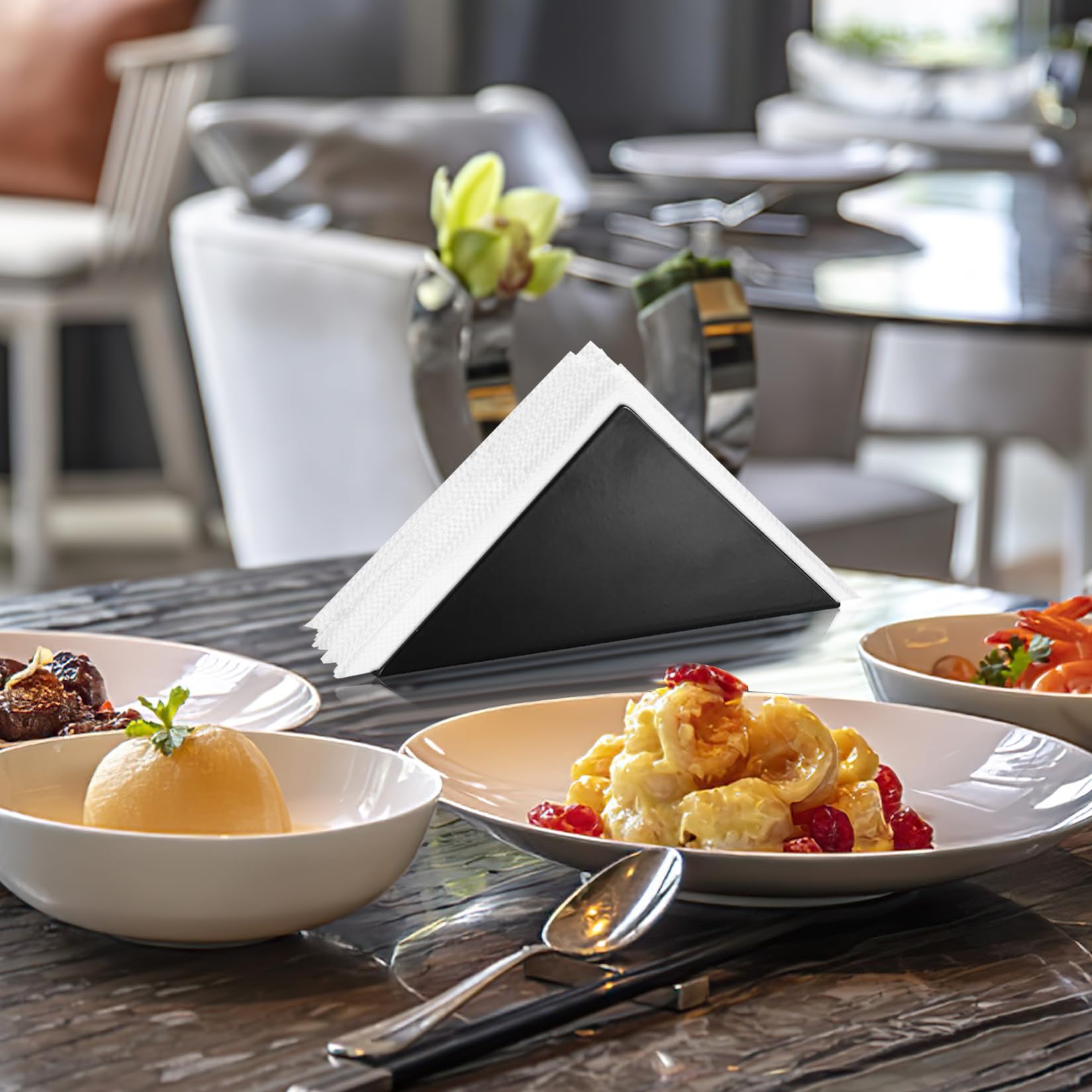 Snapklik.com : Metal Black Triangle Napkin Holder - Modern Cocktail ...