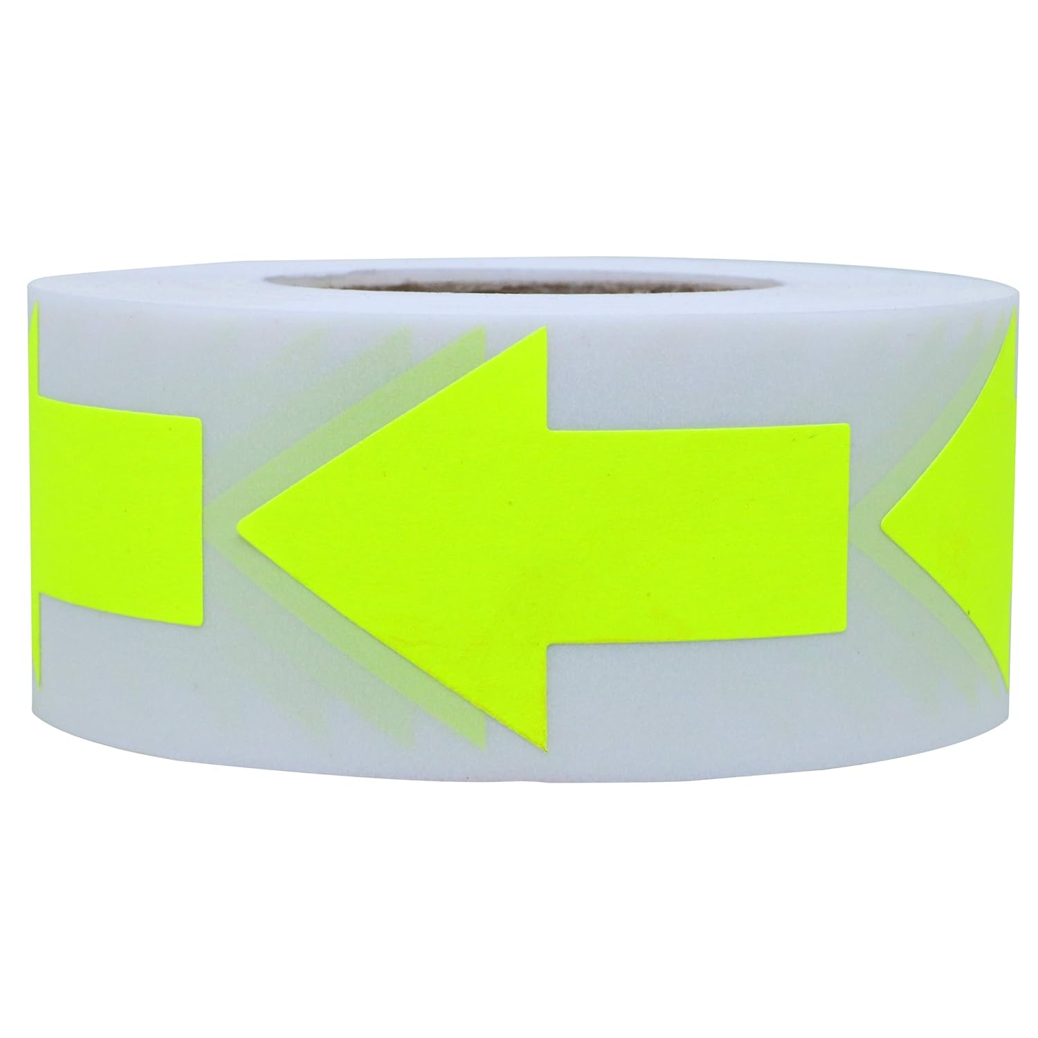 Hybsk Fluorescence Yellow Arrow Stickers Total 500 Labels Per Roll ...