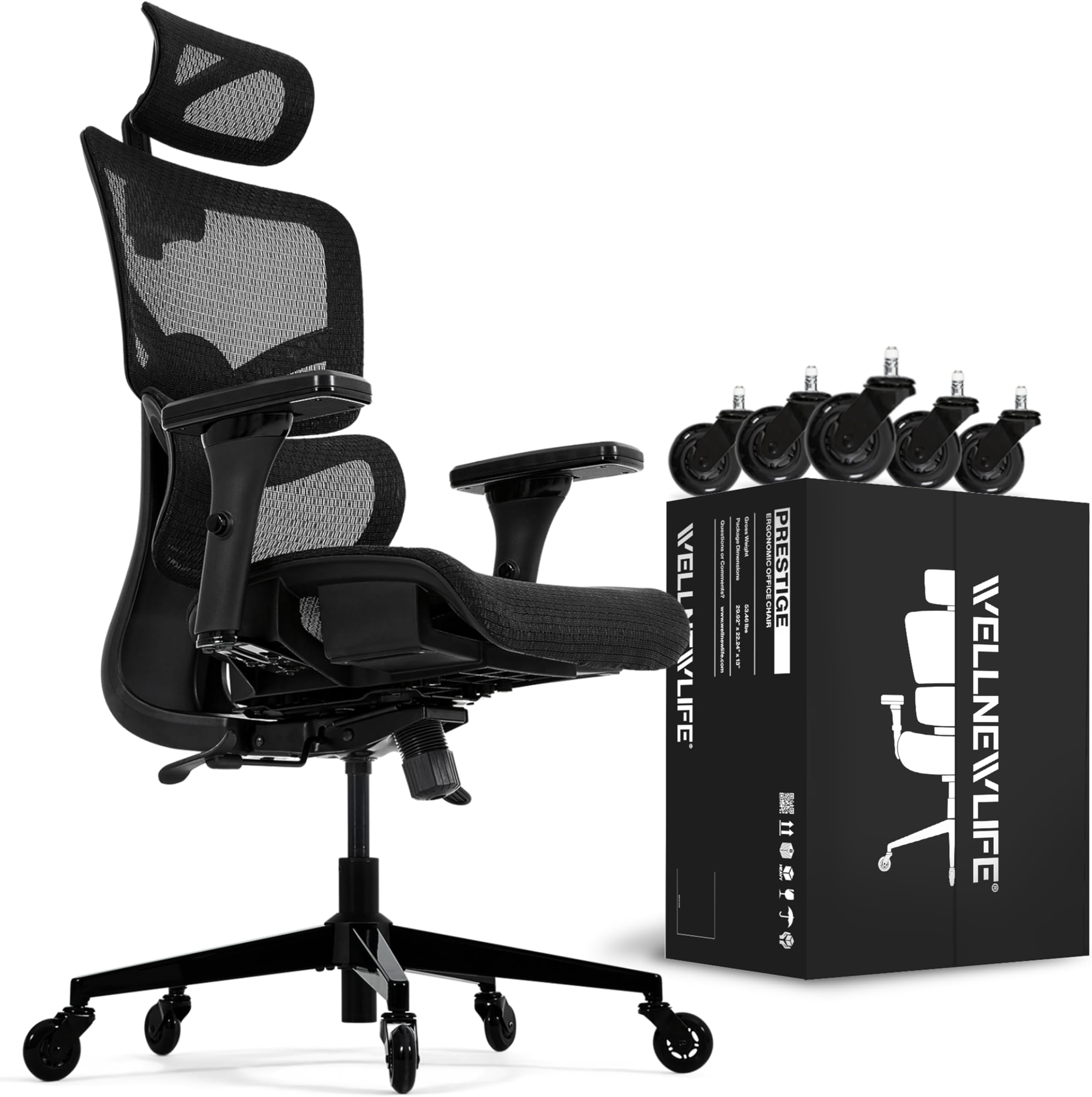 Amazon.com: WELLNEWLIFE Prestige Ergonomic Office Chair Adjustable ...