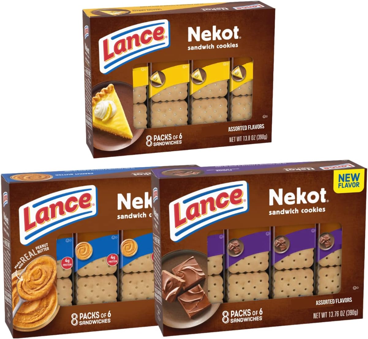 Amazon.com: Lance Lemon Creme Sandwich Cracker Cookies, Snack Bundle ...