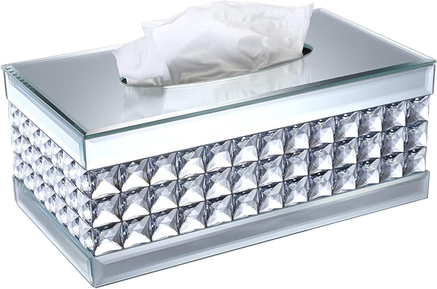 Amazon.com: Sumnacon Crystal Rectangular Tissue Box Cover - Decorative ...