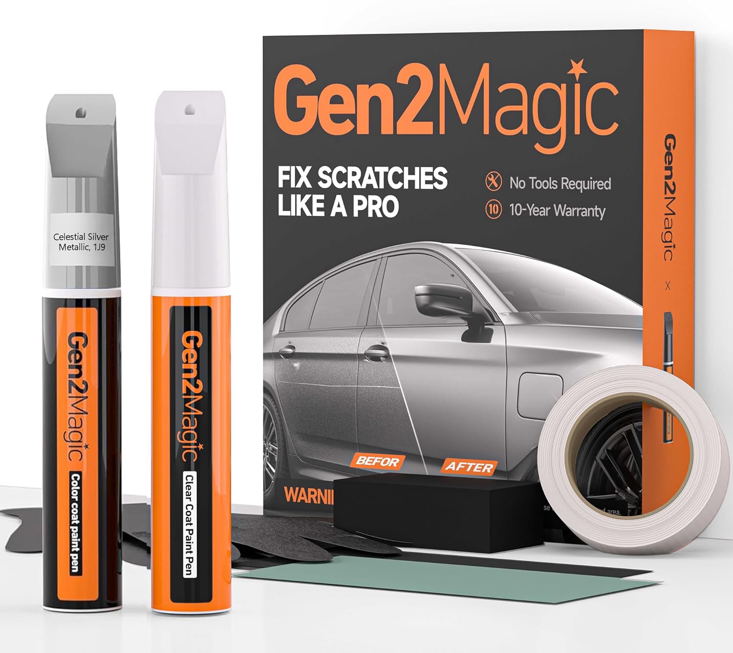 Amazon.com: Gen2Magic Celestial Silver Metallic Touch Up Paint Pen Kit ...