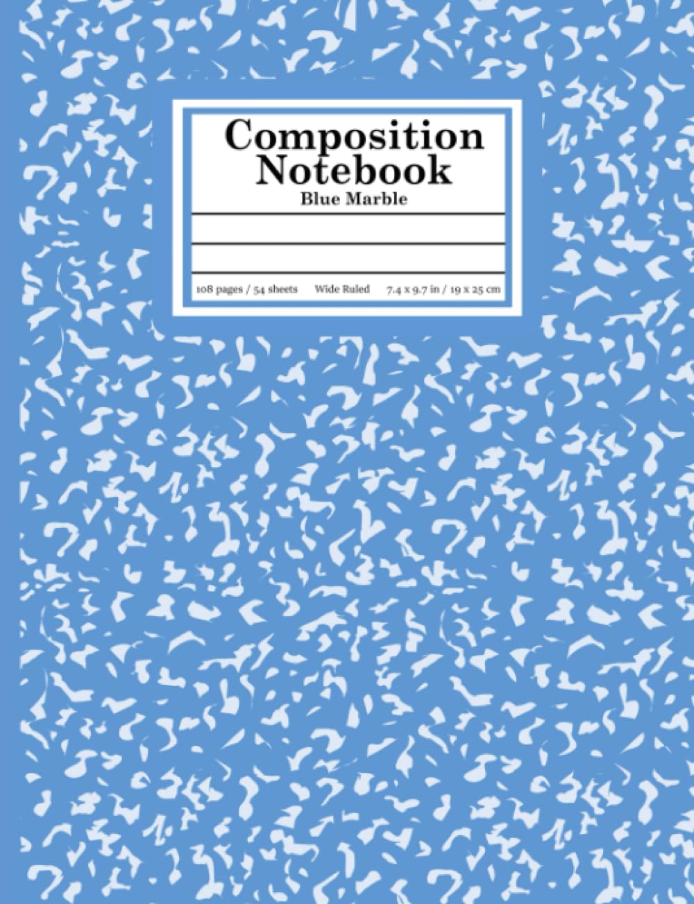 Blue Marble Composition Notebook Wide Ruled: BJB Publishing: Amazon.com ...