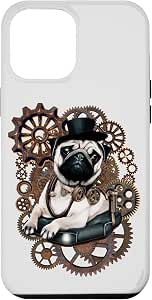 Amazon.com: iPhone 12 Pro Max Steampunk Pugs Art Pug Dogs Lovers ...