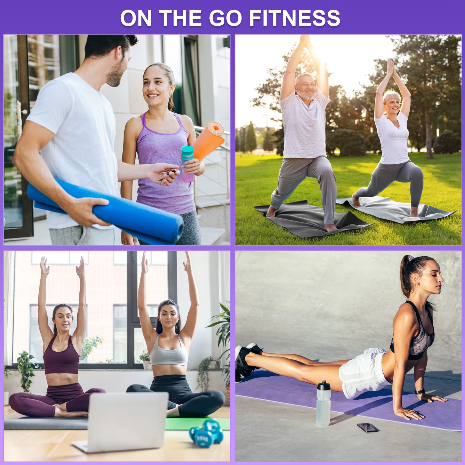 3 mm Thick Yoga Mat Bulk, 68.11 x 24.02 Inches Exercise Workout Mat Non ...