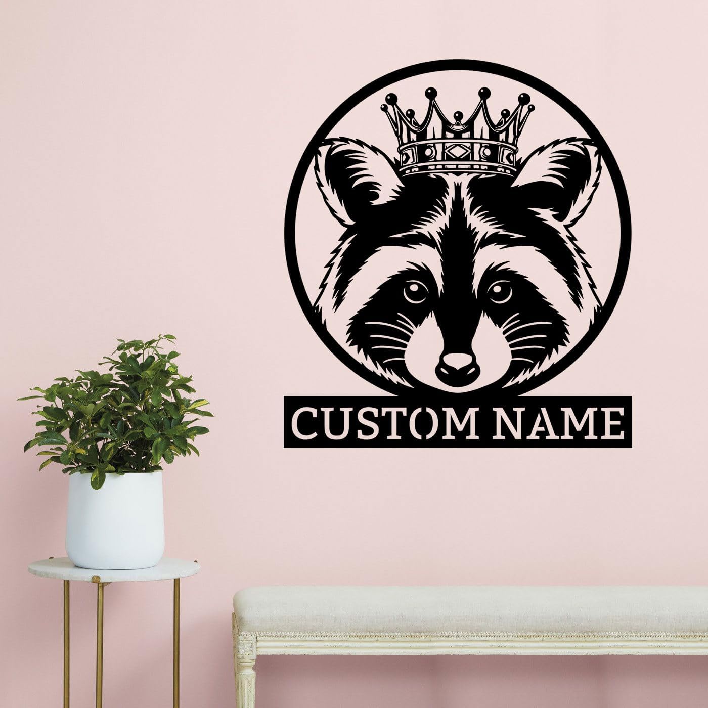 Amazon.com: Personalized Raccoon Sign, Custom Raccoon Metal Wall Art ...