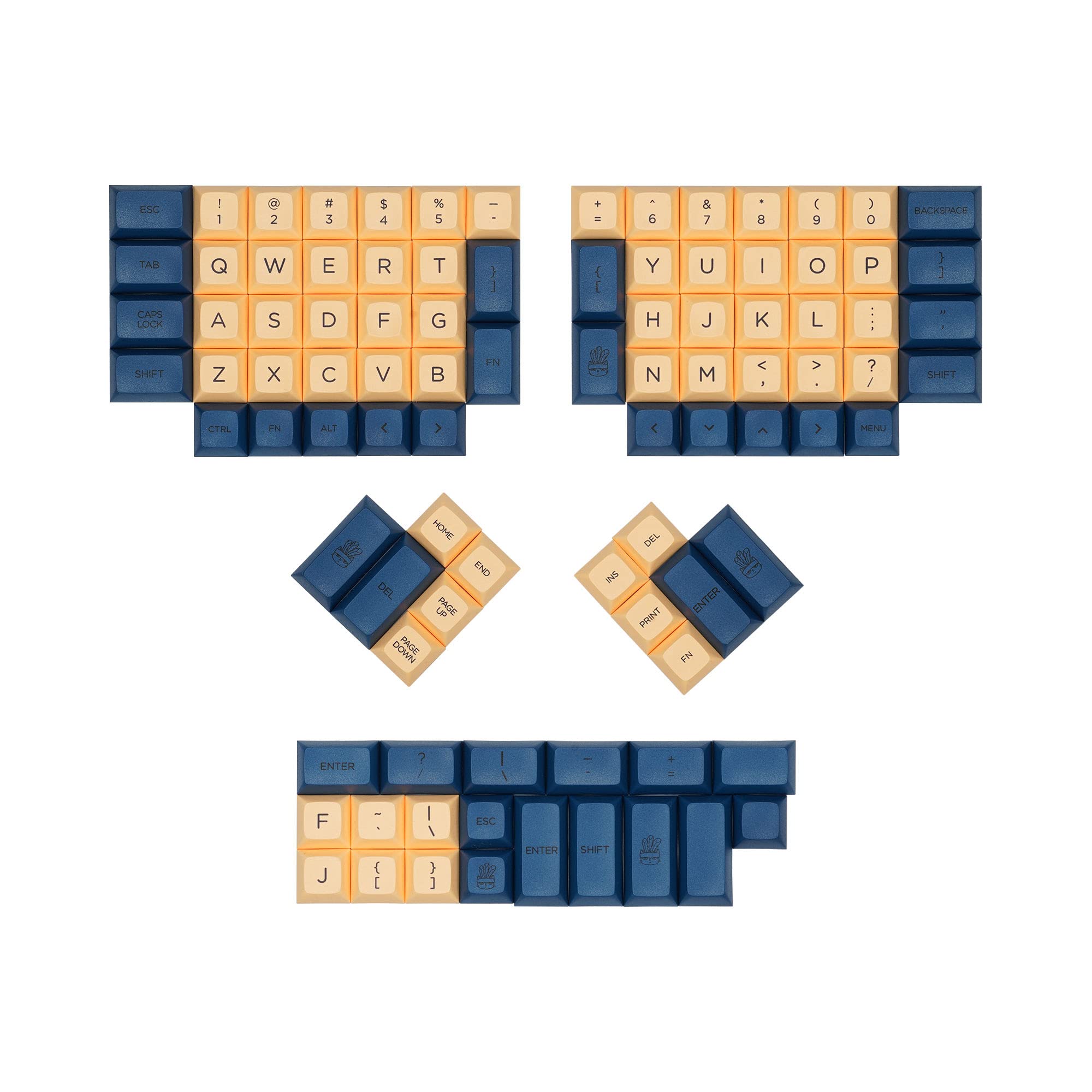 Max Keyboardx Ergodox Pbt Dye Sub Keycap Set With Dsa | Desertcart OMAN