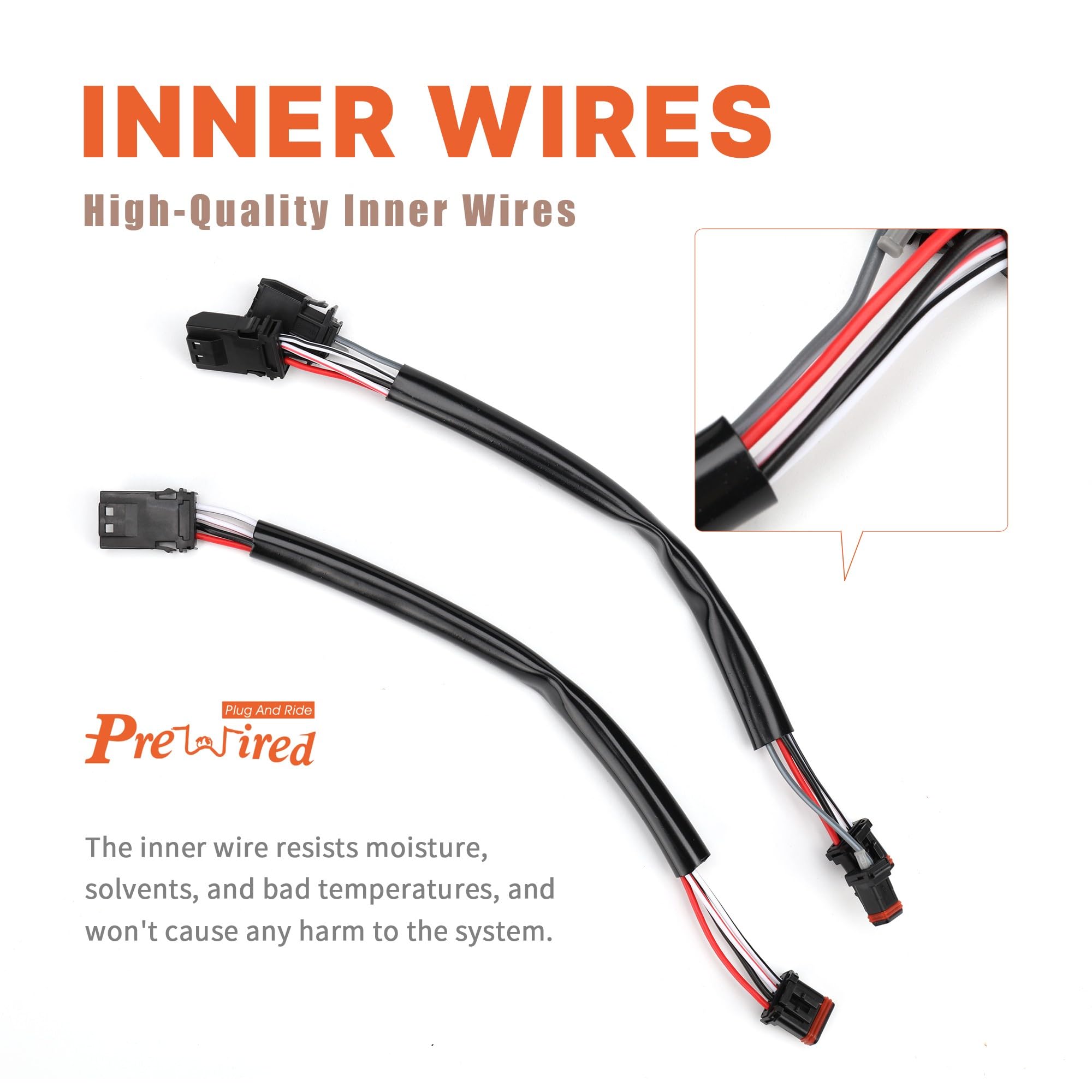 Snapklik.com : Prewired 12" Touring Dyna Sportster Softail CAN-Bus Wire ...