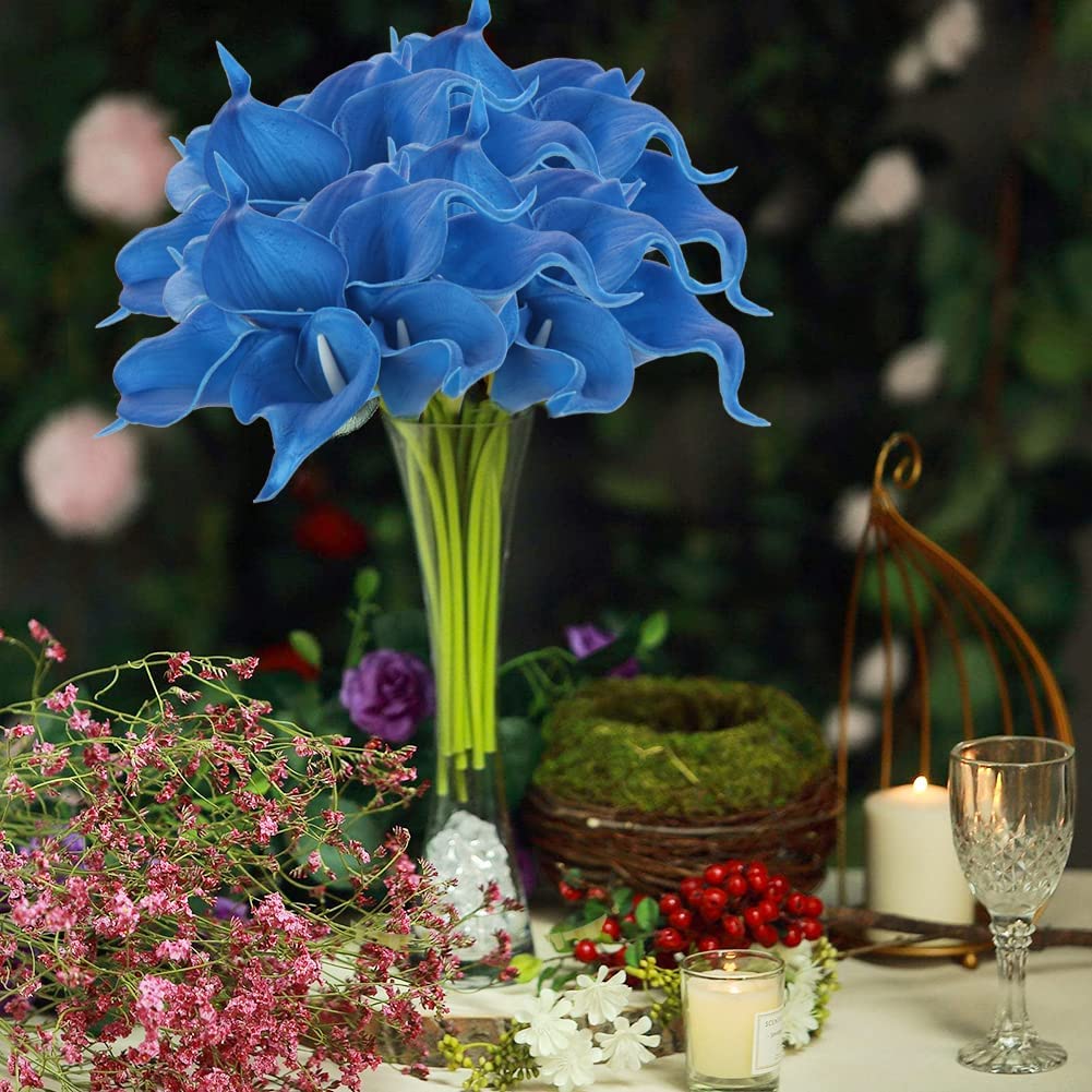Cala Lily Royal Blue Centerpieces
