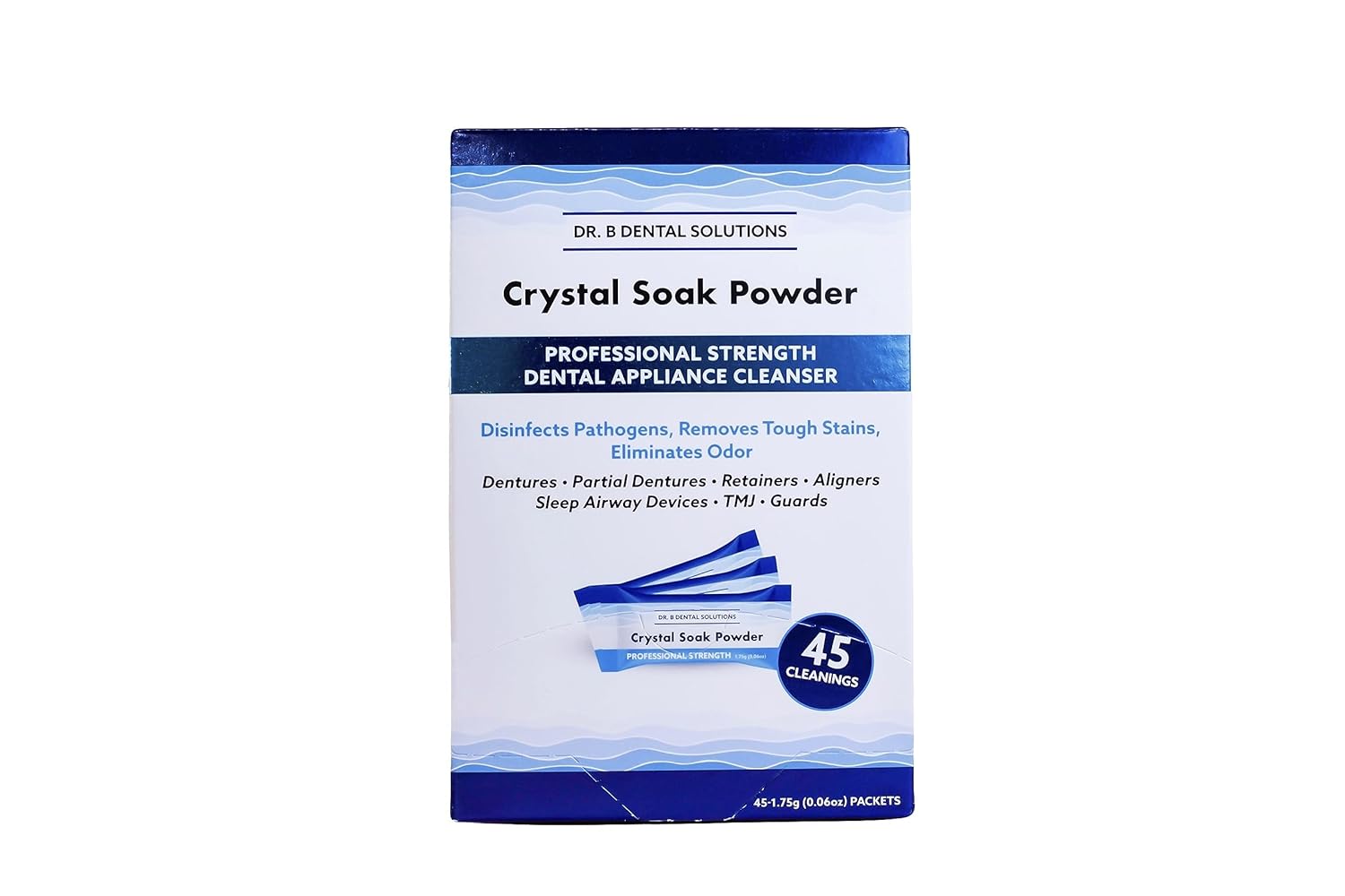 Amazon.com : Dr. B Dental Solutions Powder Crystal Soak Cleanser, Ideal ...