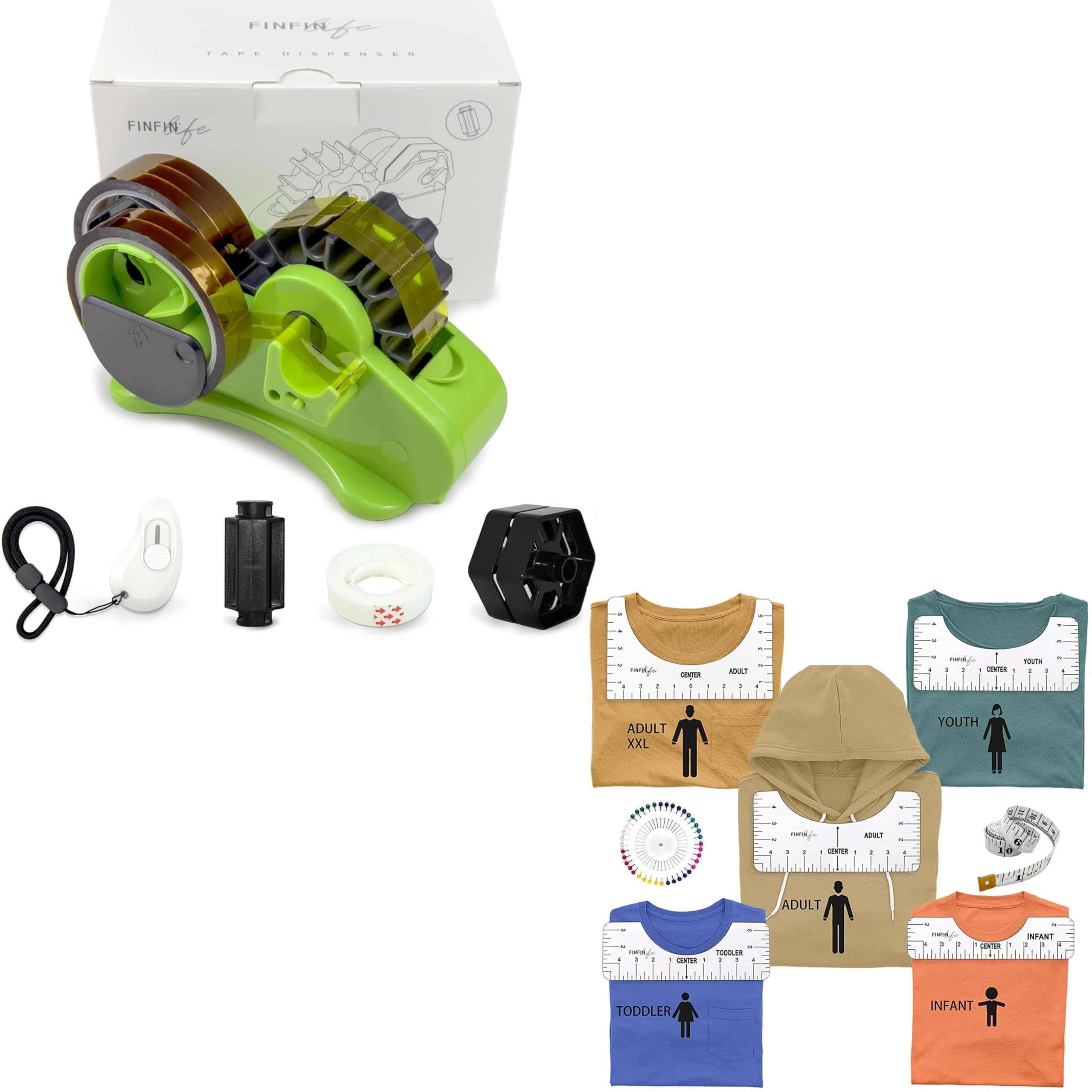 Amazon.com : FINFINLIFE Heat Tape Dispenser Green Multi-Roll Set, T ...