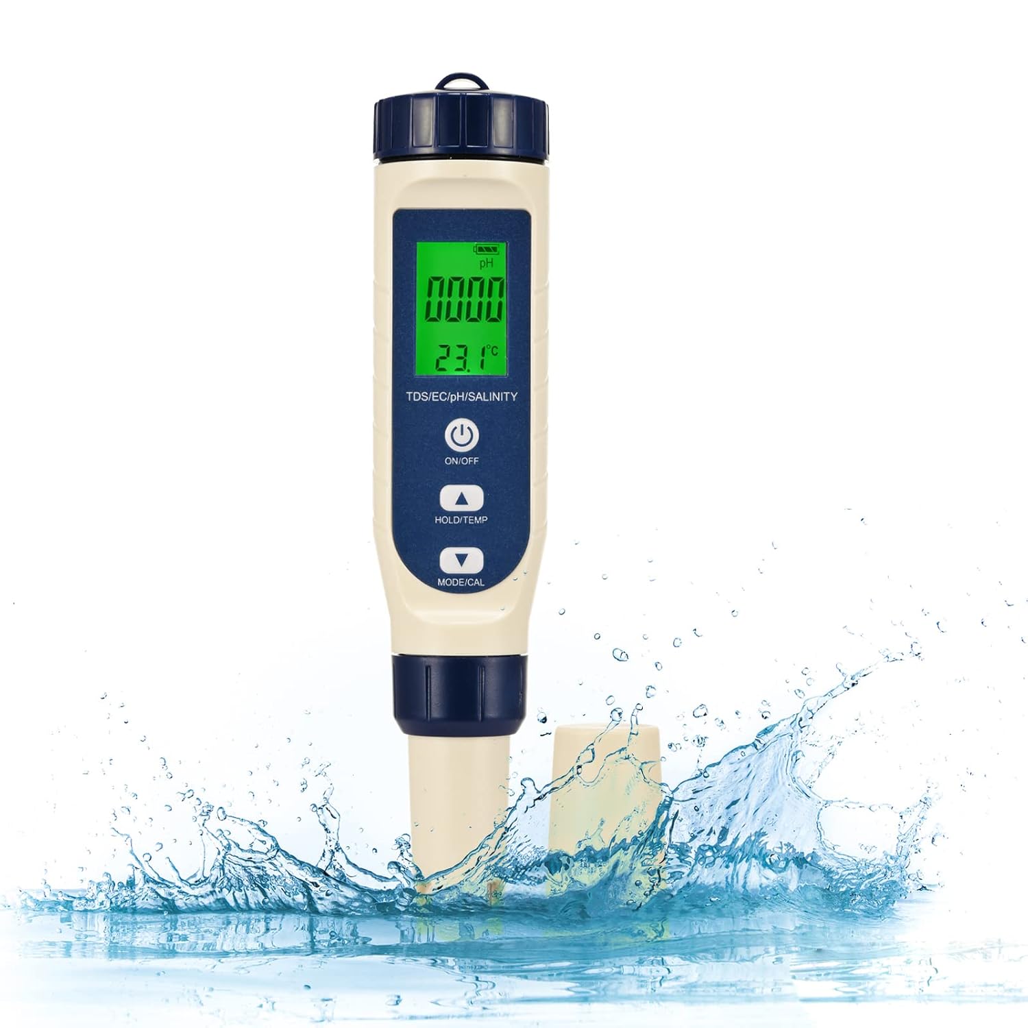 Ckbuity 5-in-1 pH Meter and TDS Meter Combo, Water Testers with Back ...
