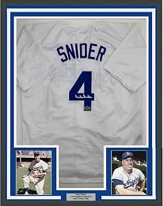 Framed Facsimile Autographed Duke Snider 35x39 Brooklyn Los Angeles LA ...
