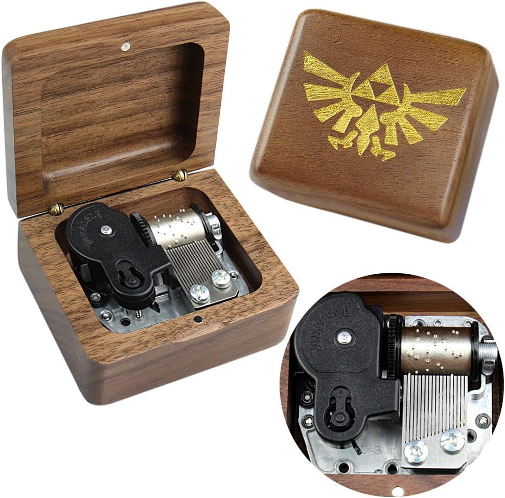 Amazon.com: Sinzyo The Legend of Zelda Music Box Red Vintage Wood Carved Mechanism Musical Box ...