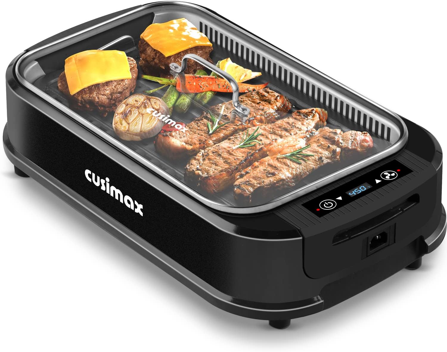 Amazon.com: FoodStation Smokeless Grill, Griddle & Air Fryer with with ...