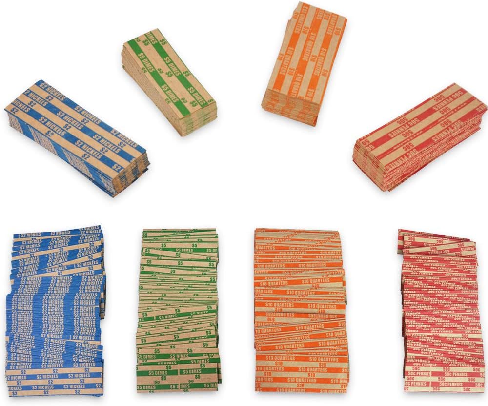 Amazon.com : Essential 400 pcs Assorted Packed Flat Stripped Coin ...