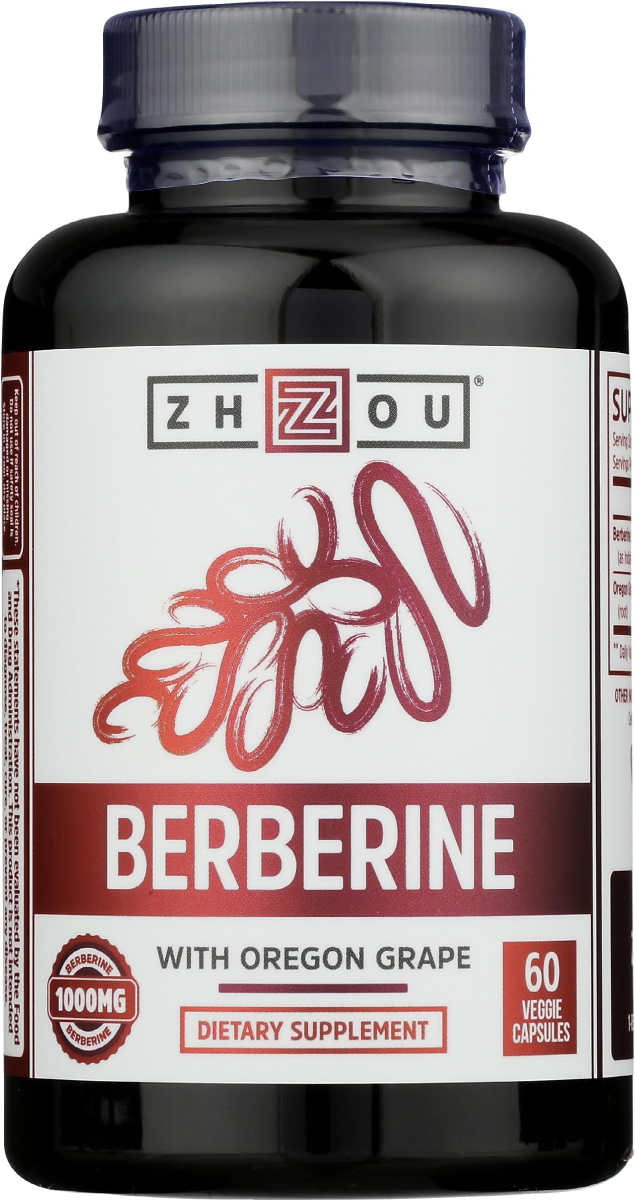 Amazon.com: ZHOU NUTRITION Oregon Grape Berberine 60 Count, 60 CT ...