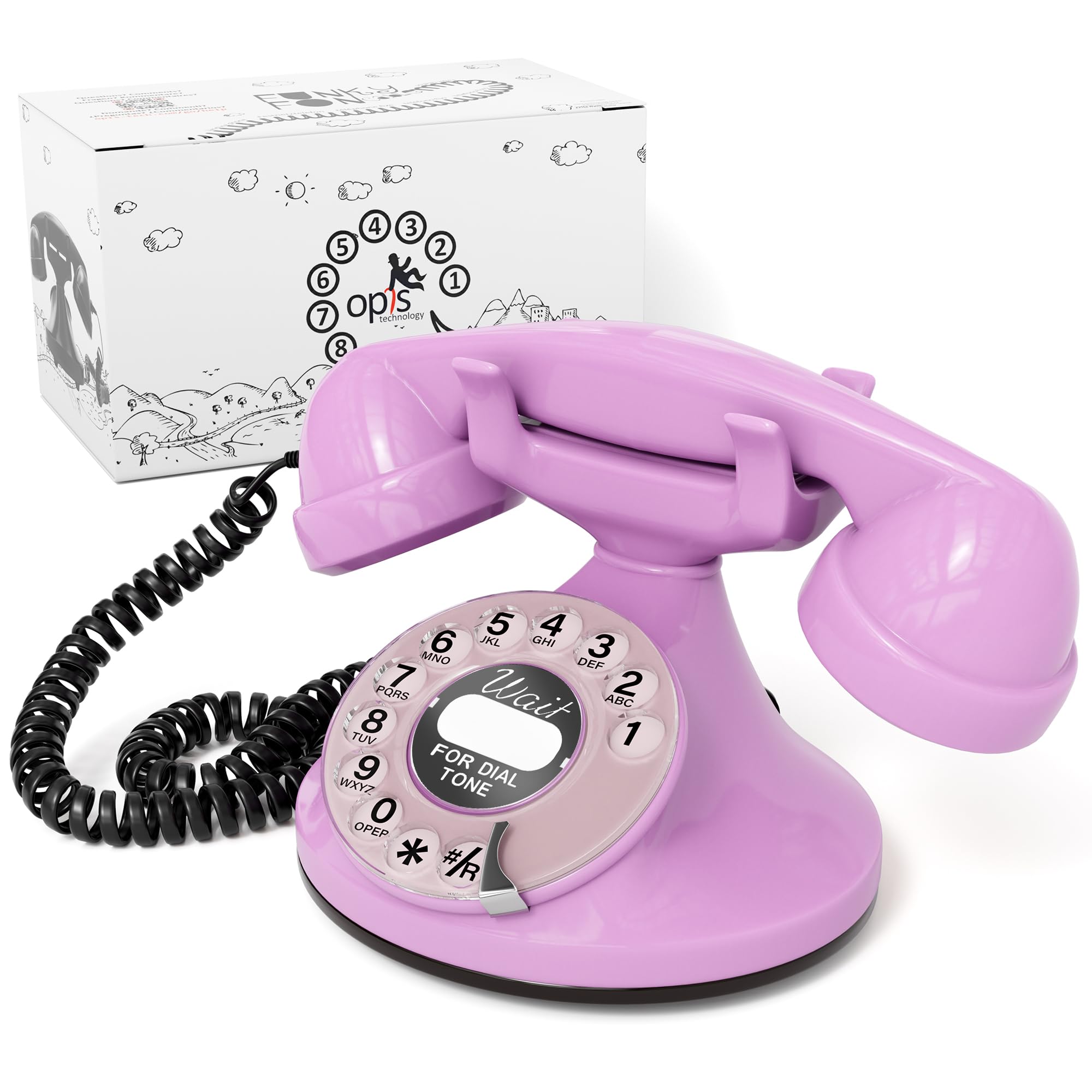 Opis FunkyFon cable : Telefono Vintage Fisso/Telefono con Disco ...