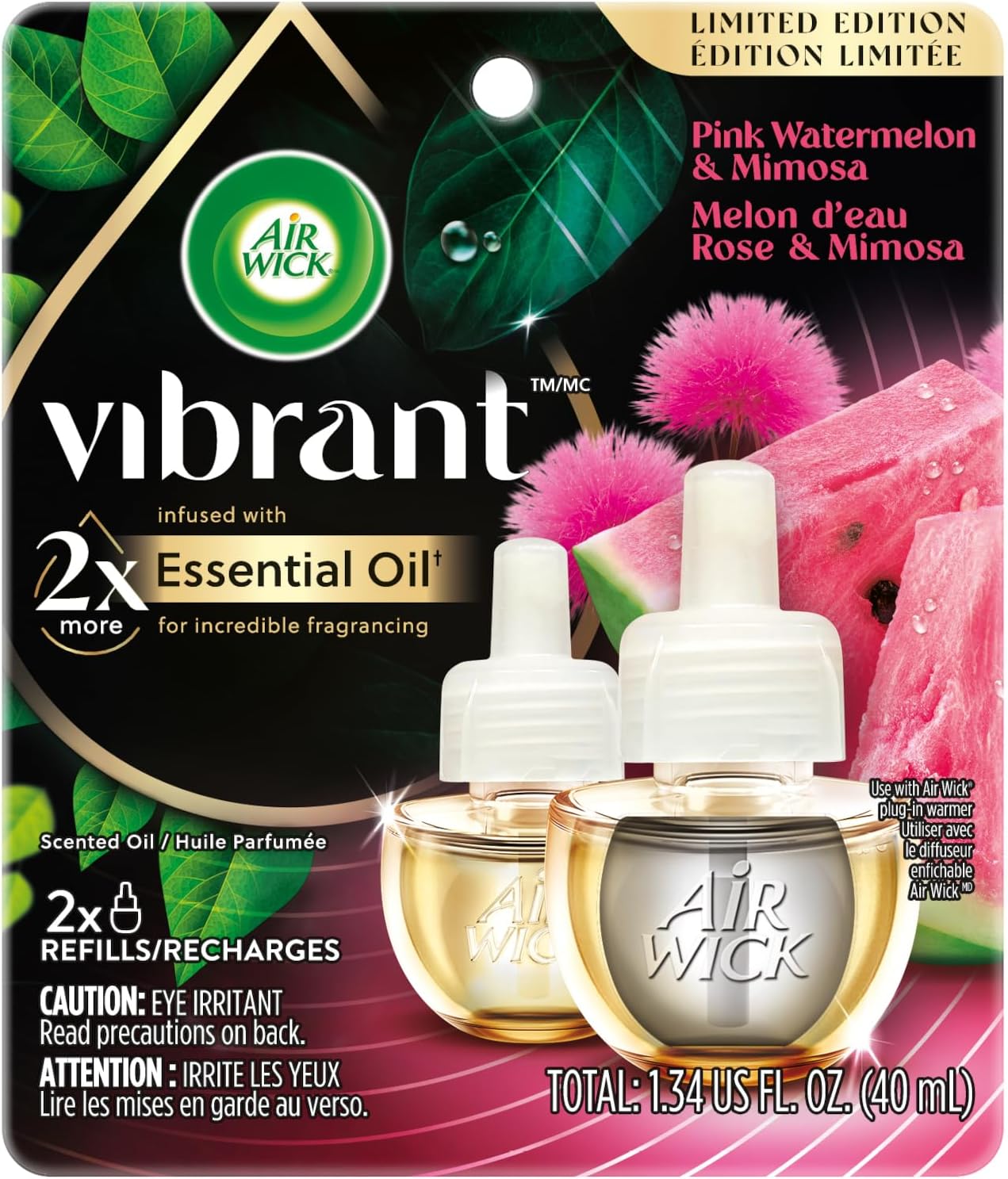 Airwick Vibrant™ Scented Oil Air Freshner Refills, Pink Watermelon ...
