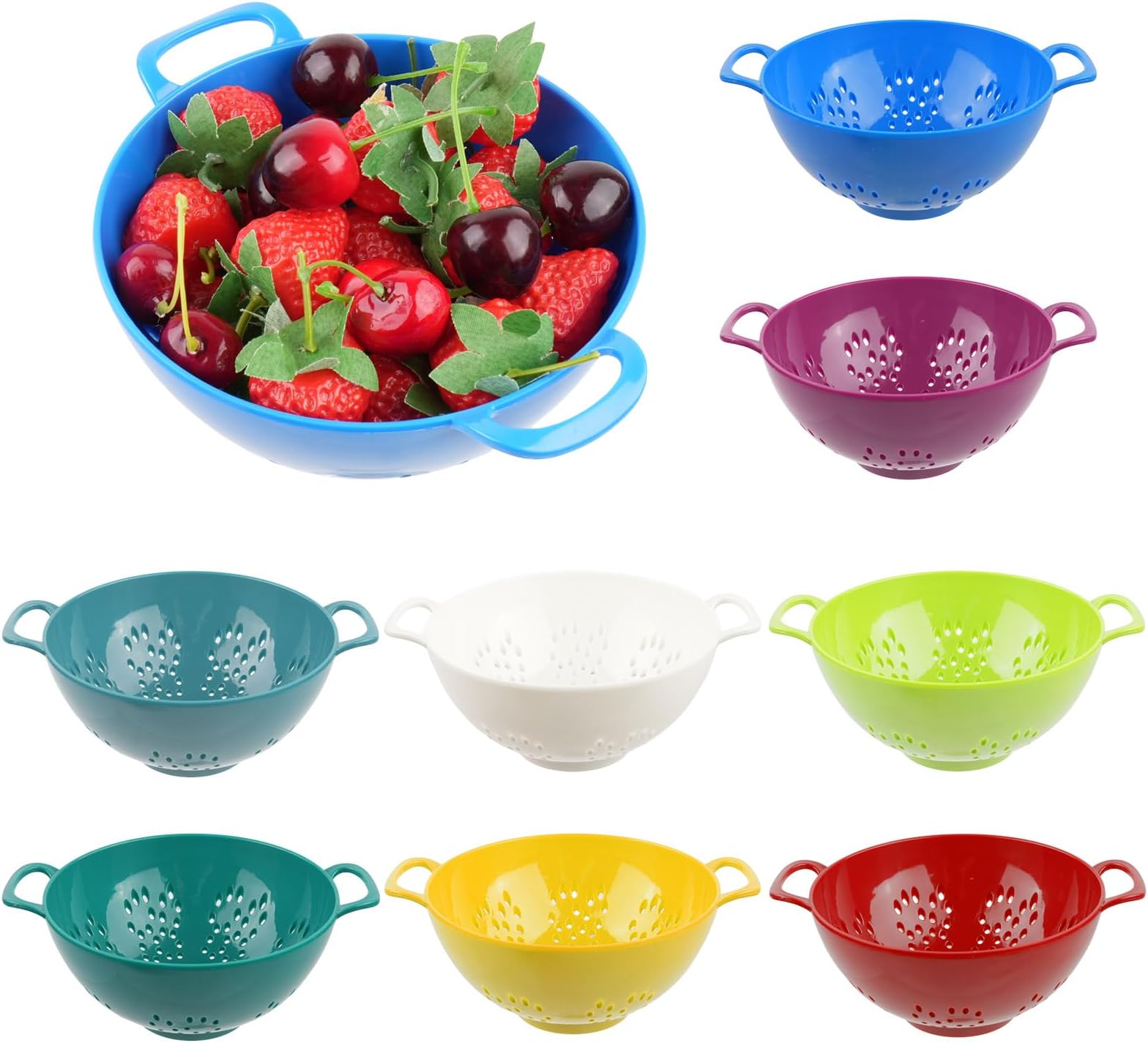 Amazon.com: 4 Pack Small Colander for Kitchen Mini Plastic Strainer ...