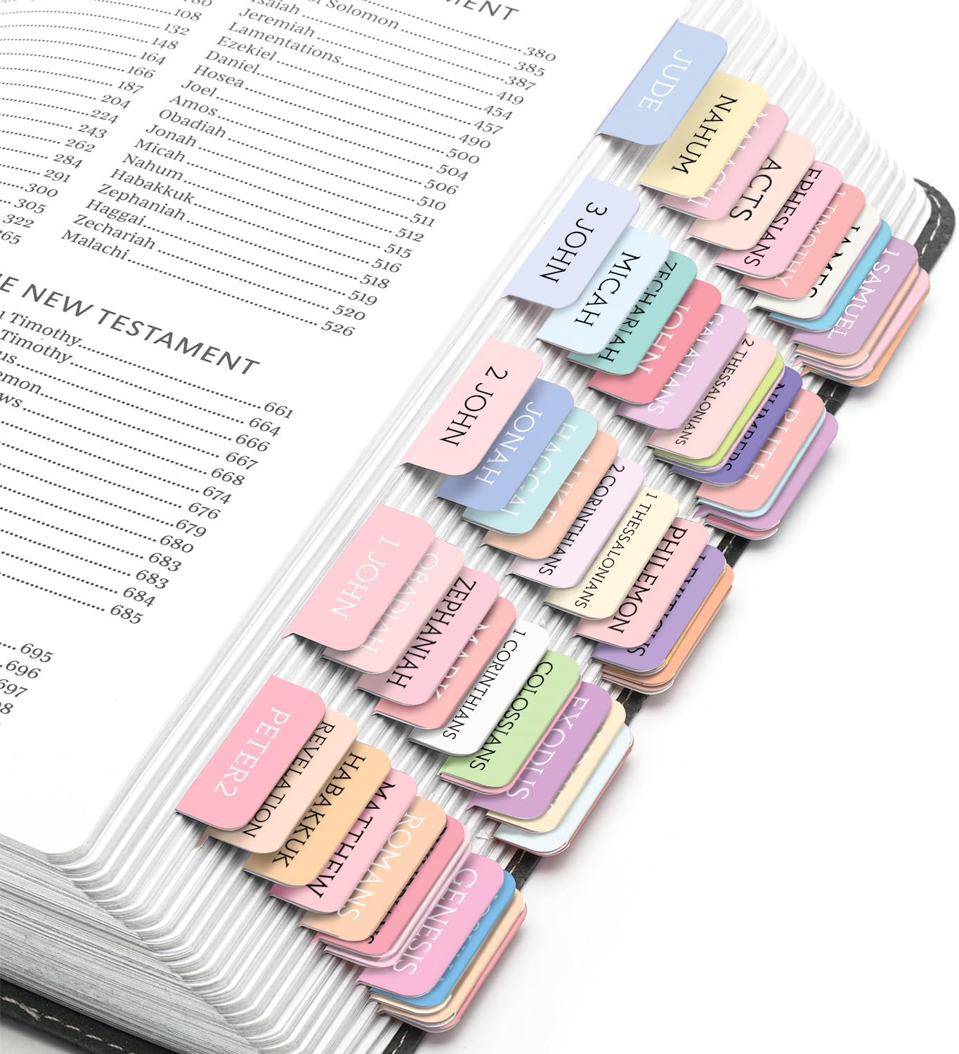 Amazon.com : Bozenu 2 Pack Bible Tabs for Women and Men, Large Print ...