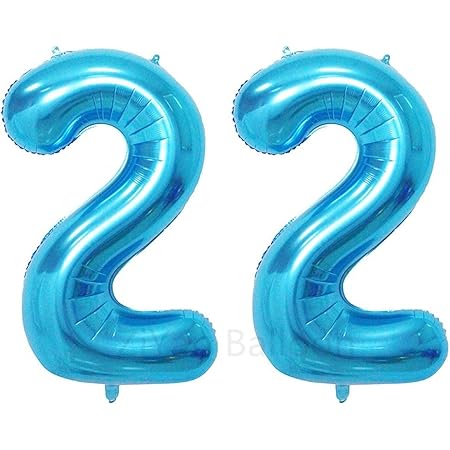 Amazon.com: ZiYan 40 Inch Giant 22th Black Number Balloons,Birthday ...