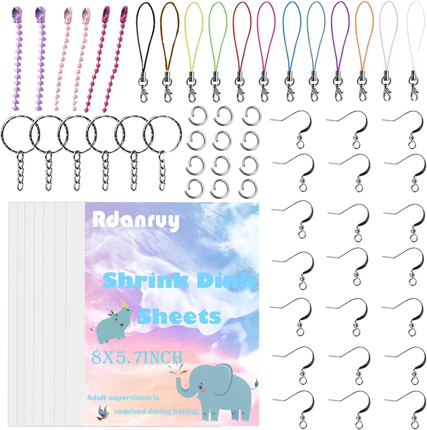 Rdanruy Shrink Plastic Kit Include 15PCS Frosted Shrink Film Paper ...