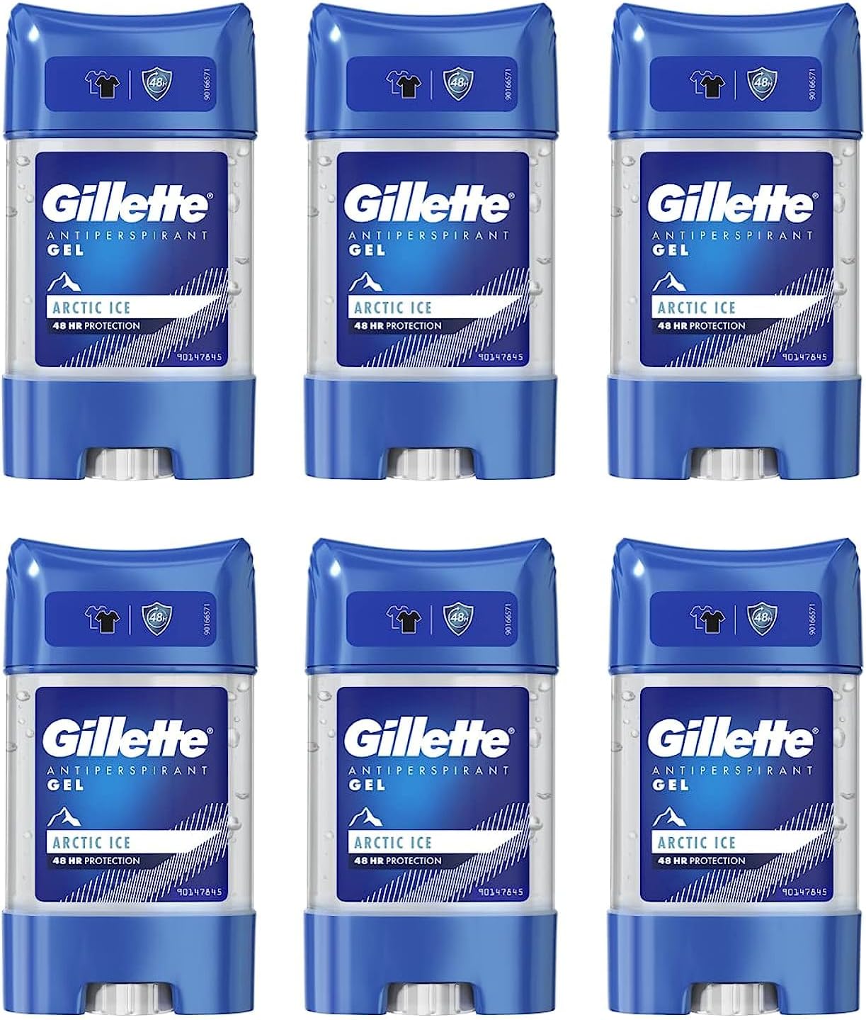 Gillette Gel déodorant anti-transpirant pour homme, 420 ml (70 ml x 6 ...