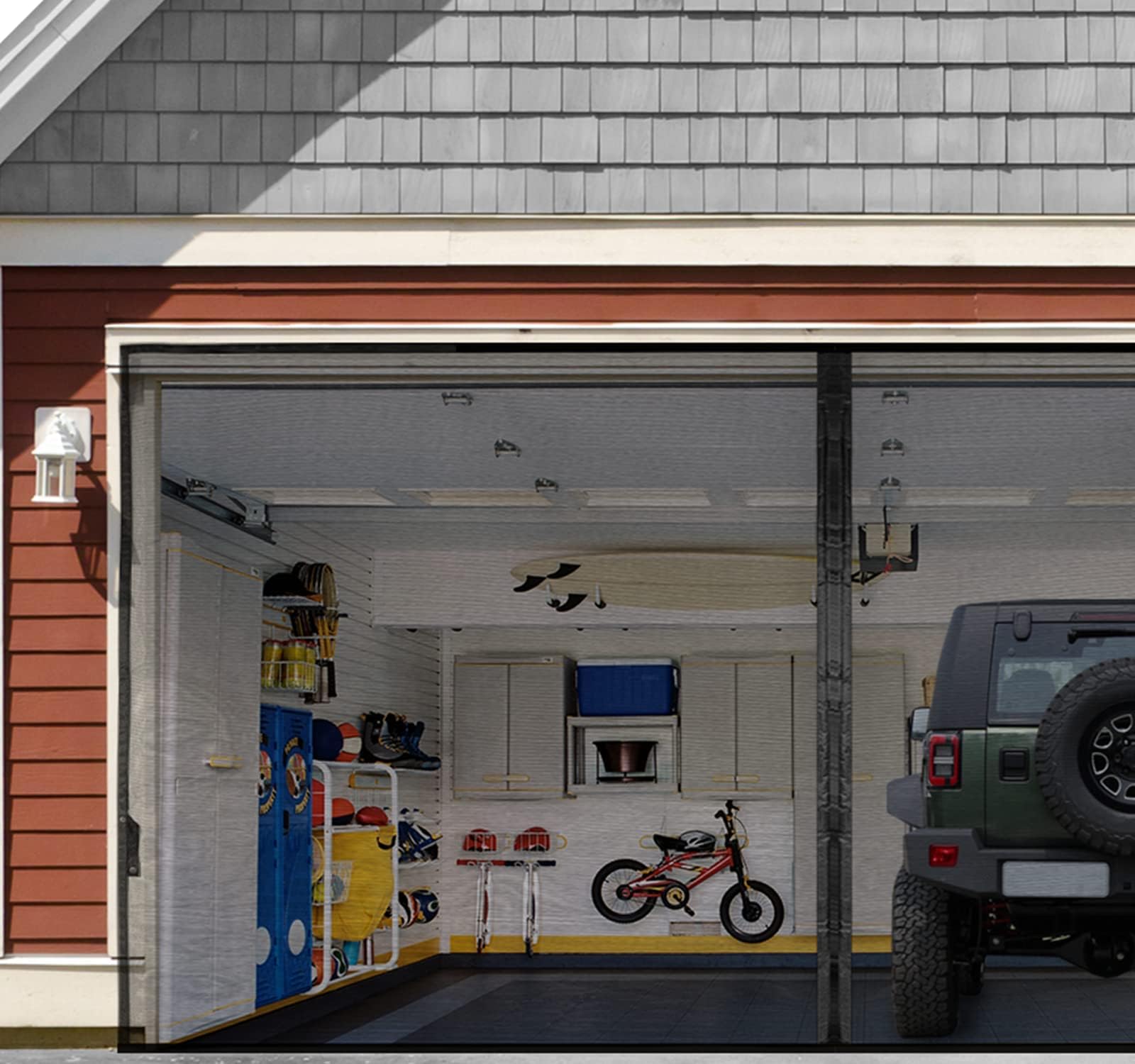 Garage Screen Doors for Garage Magnetic Fiberglass Mesh Screen Door ...