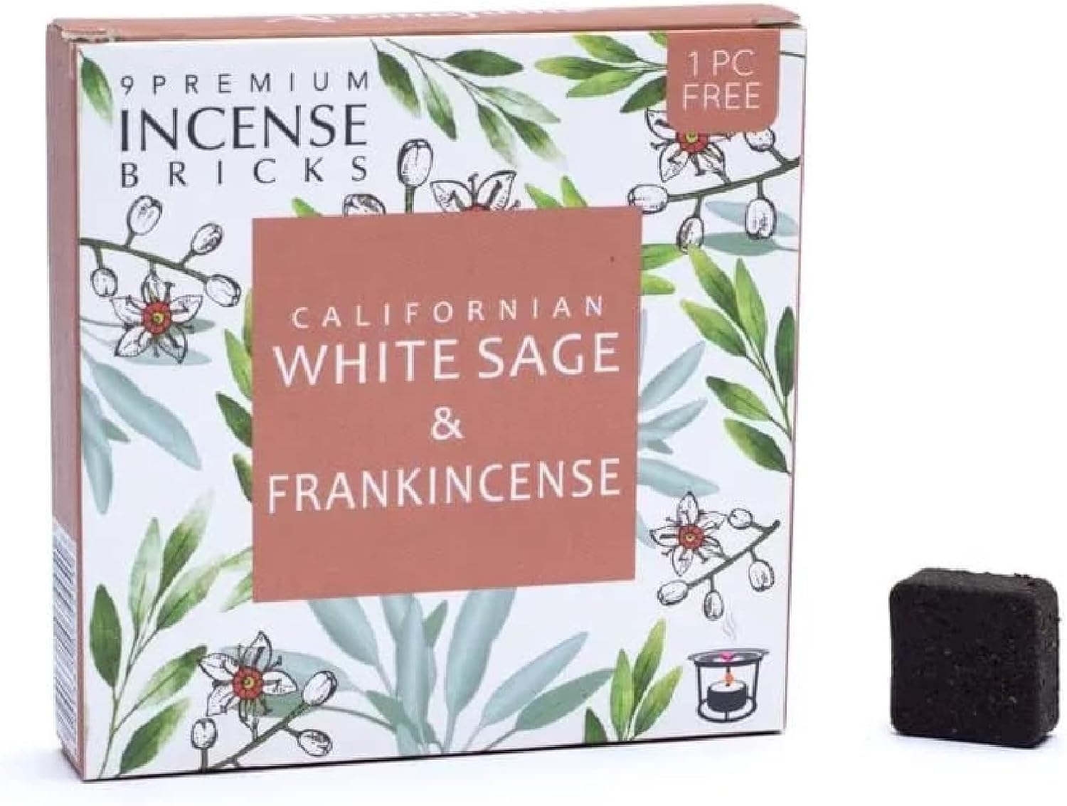 Fragrancia Aromafume White Sage & Frankincense Incense Bricks (1 box ...