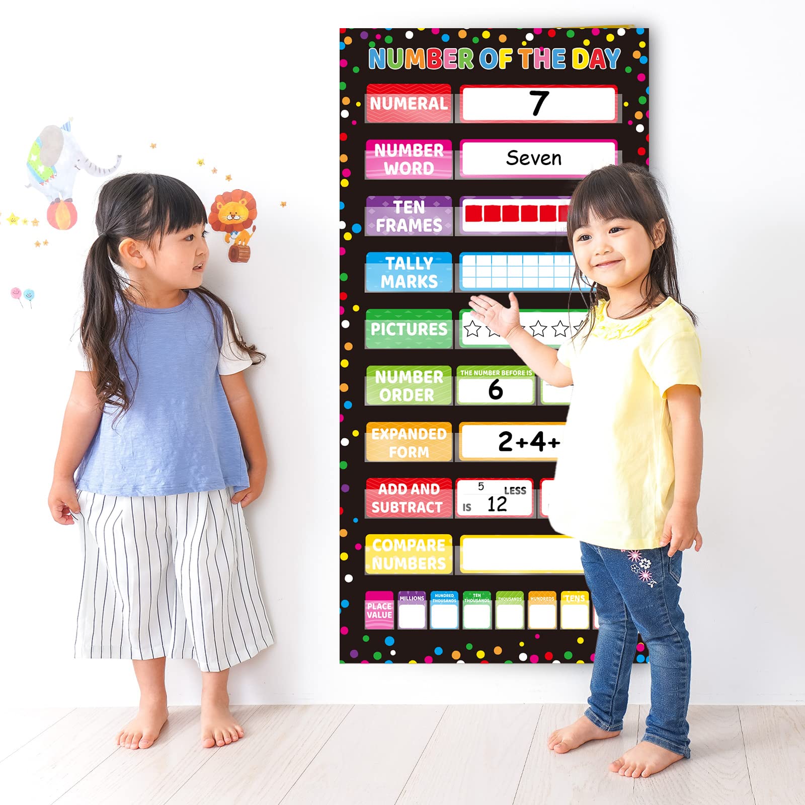 Snapklik.com : Back To School Math Number Of The Day Pocket Chart For ...