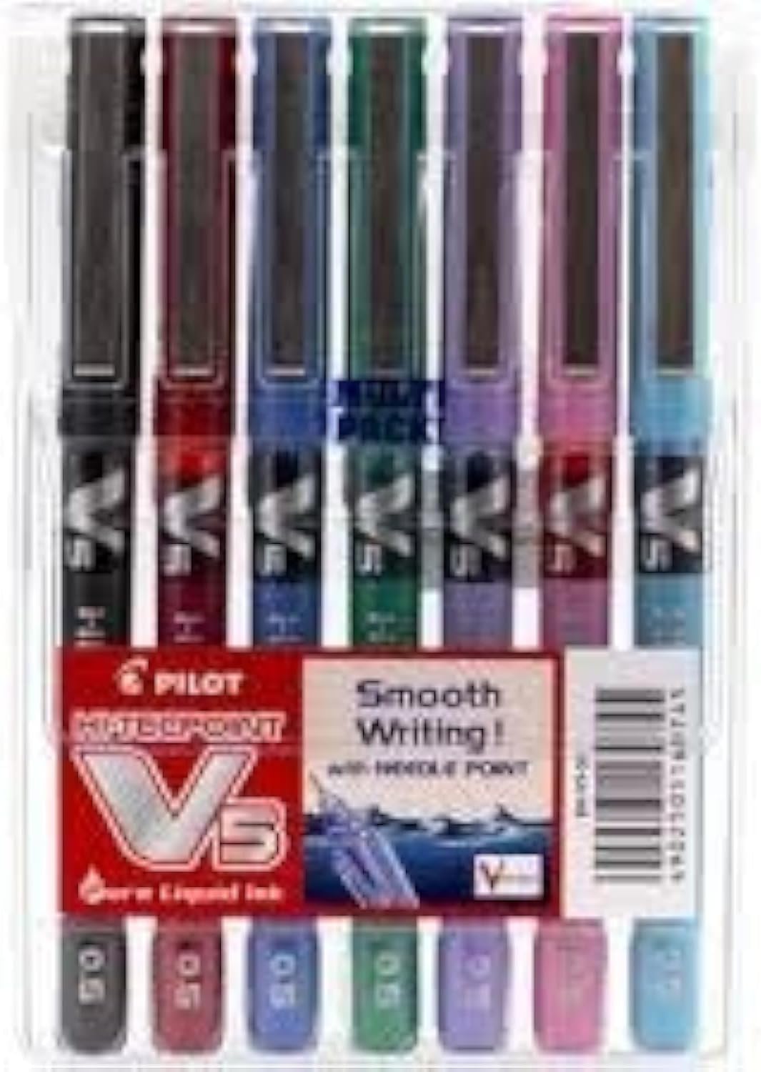 Pilot Hi-Techpoint V5 Rollerball Pen 7-Piece Set, Multicolour : Buy ...