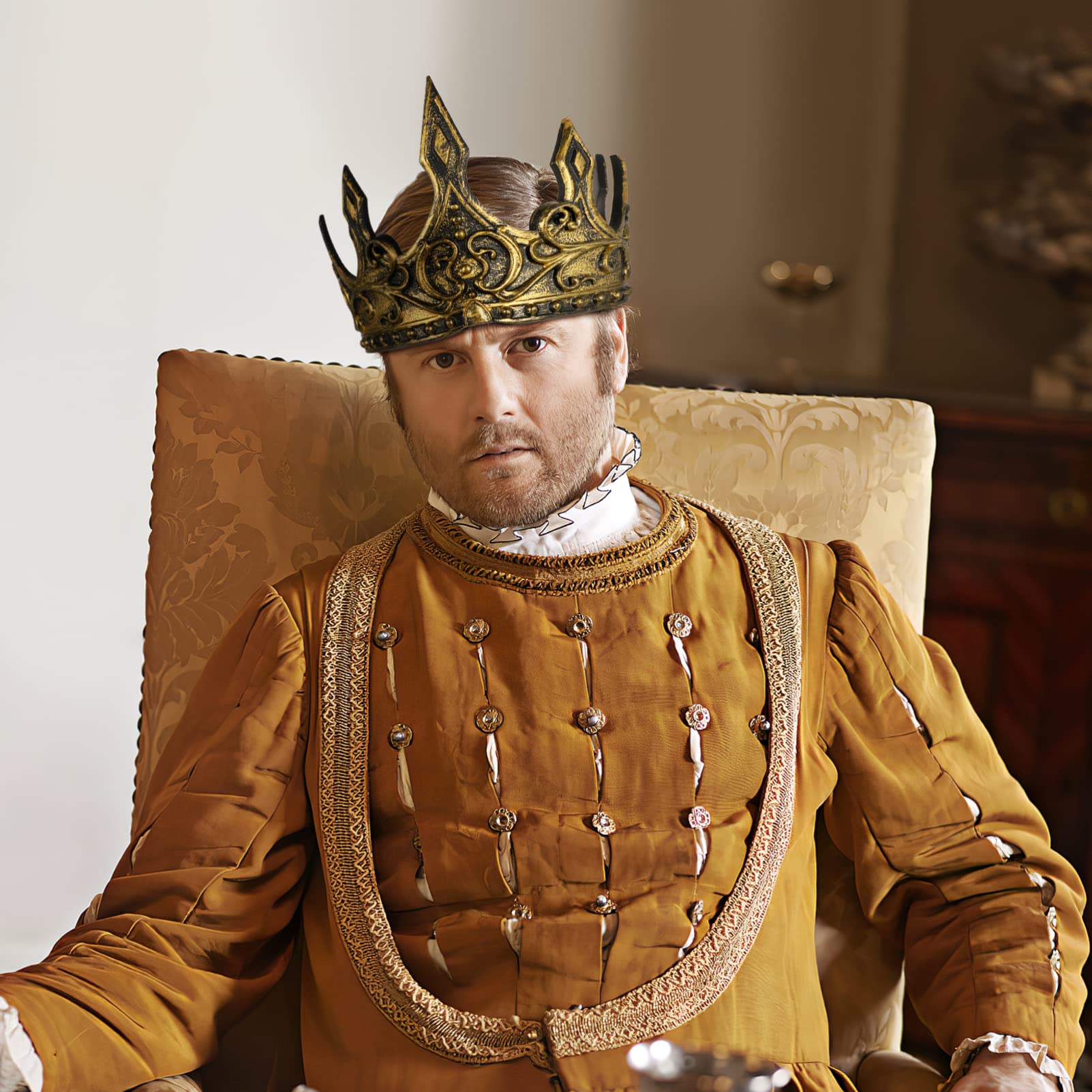 Snapklik.com : Medieval King Crown Headband, Antique Gold King Crown ...