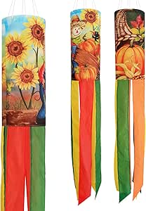 Amazon.com: THQZLH 2 Pack Fall Windsocks Outdoor - Heavy Duty ...