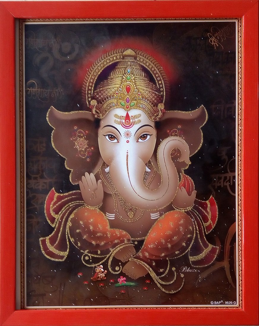 Shree Handicraft Lord Ganesh Frames for Wall (Acrylic, 24 x 30 x 1.2 cm ...