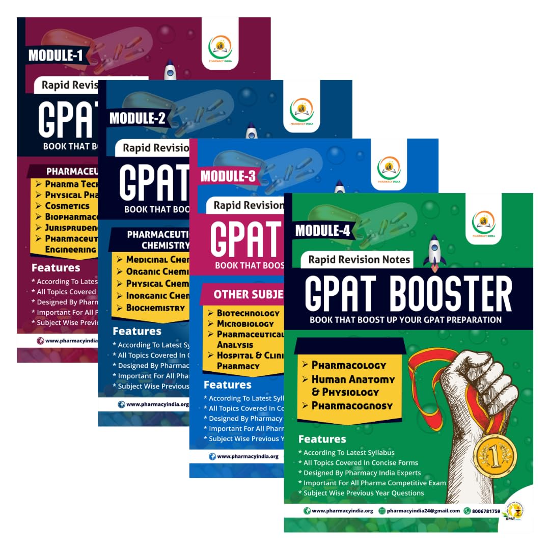Buy GPAT booster for Competitive Exams (Set of 4 Books) Book Online at ...