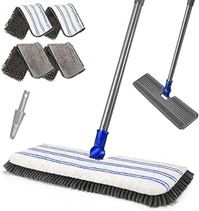 Amazon.com: MASTERTOP Microfiber Dust Mop,Double-Sided Flat Mops for ...