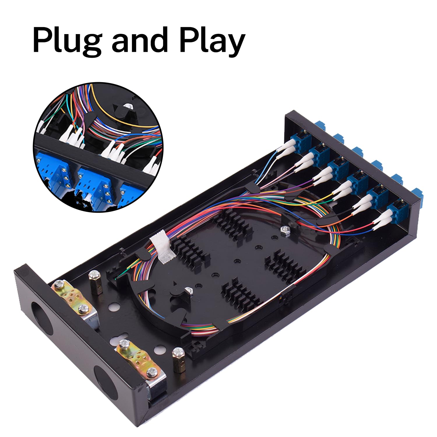 Snapklik.com : Single Mode Fiber Enclosure Kit - 12 Fiber Port OS1 Box ...