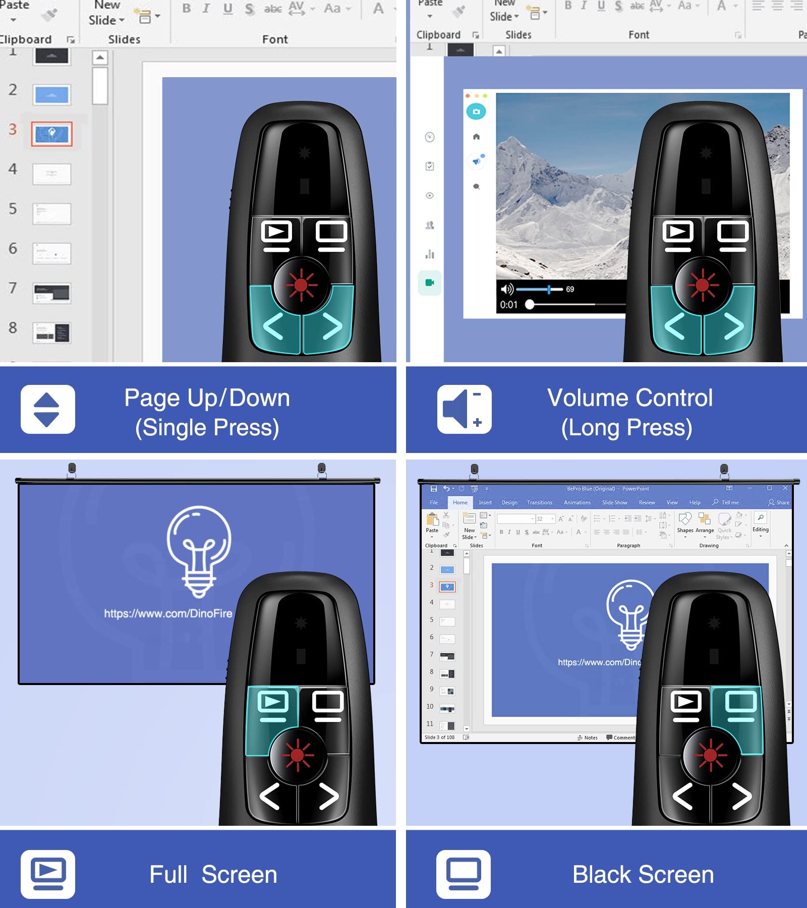 Snapklik.com : Wireless Presenter Remote Clicker For Powerpoint ...