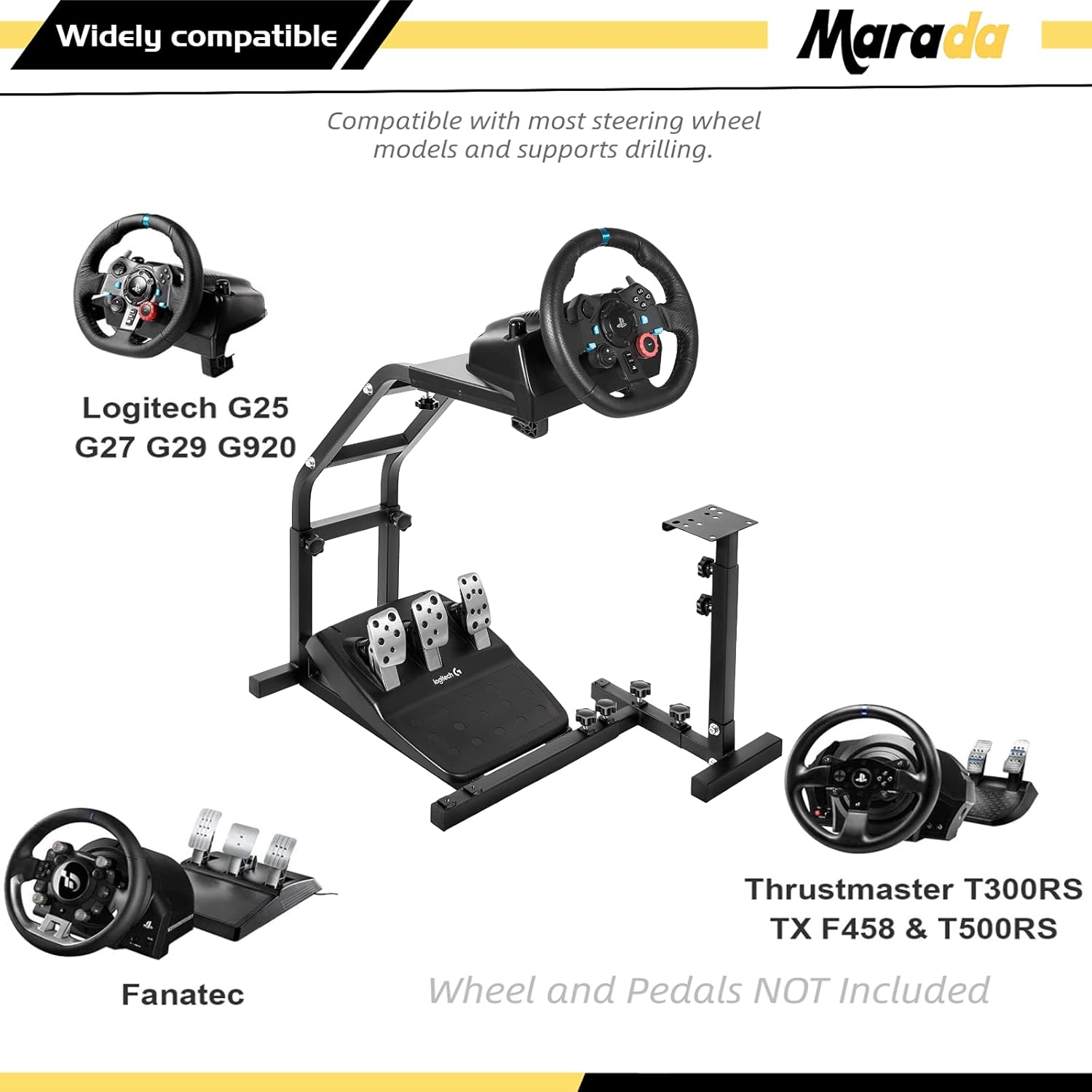 Buy Marada Racing Wheel Stand with V2 Support Game Support Stand Up ...