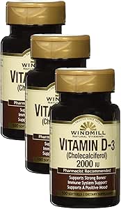 Amazon.com: Windmill VIT D 2000 IU SOFTGELS WMILL 100 (Pack of 3 ...