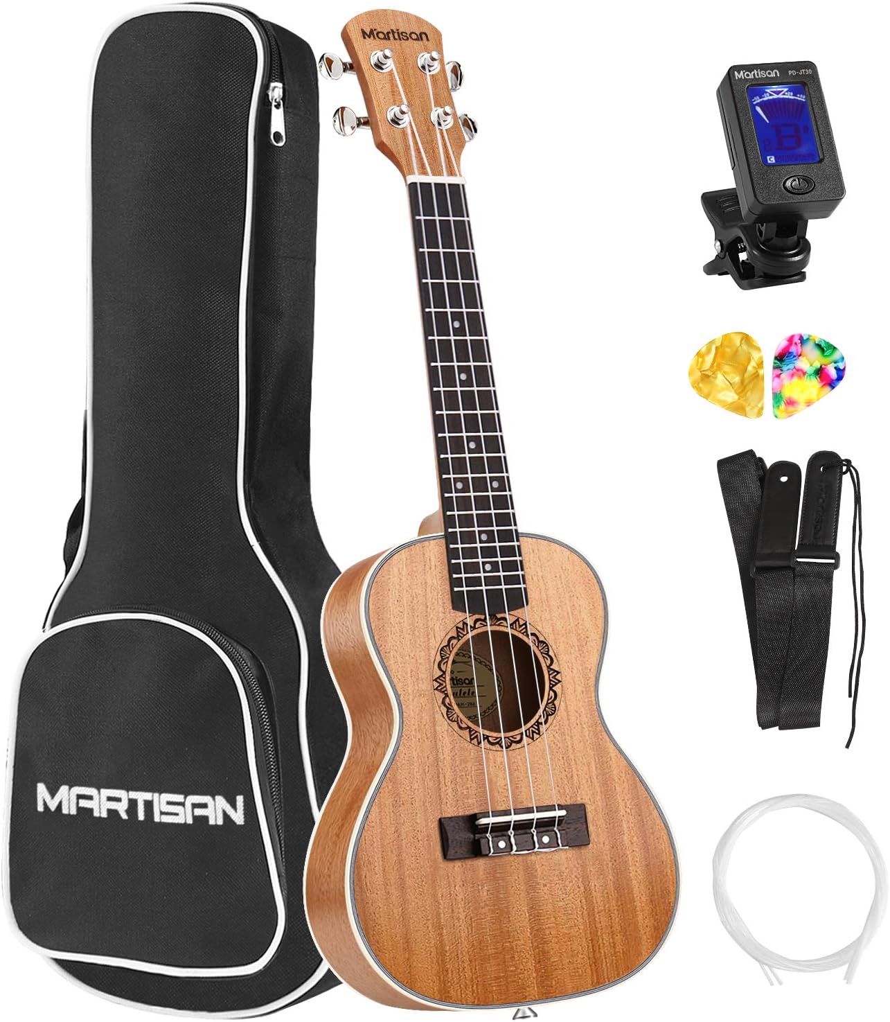 Amazon.com: MARTISAN Concert Ukulele 23 inch Ukulele Satin Mahogany ...