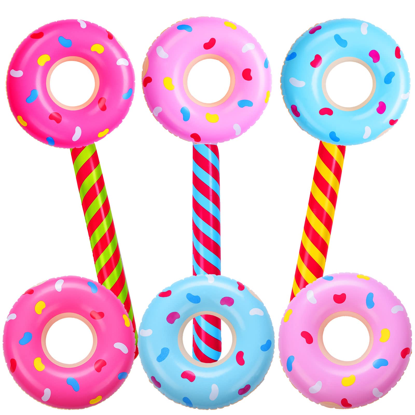6 Pack Inflatable Donut Lollipop Inflatable Donuts Candy Party ...