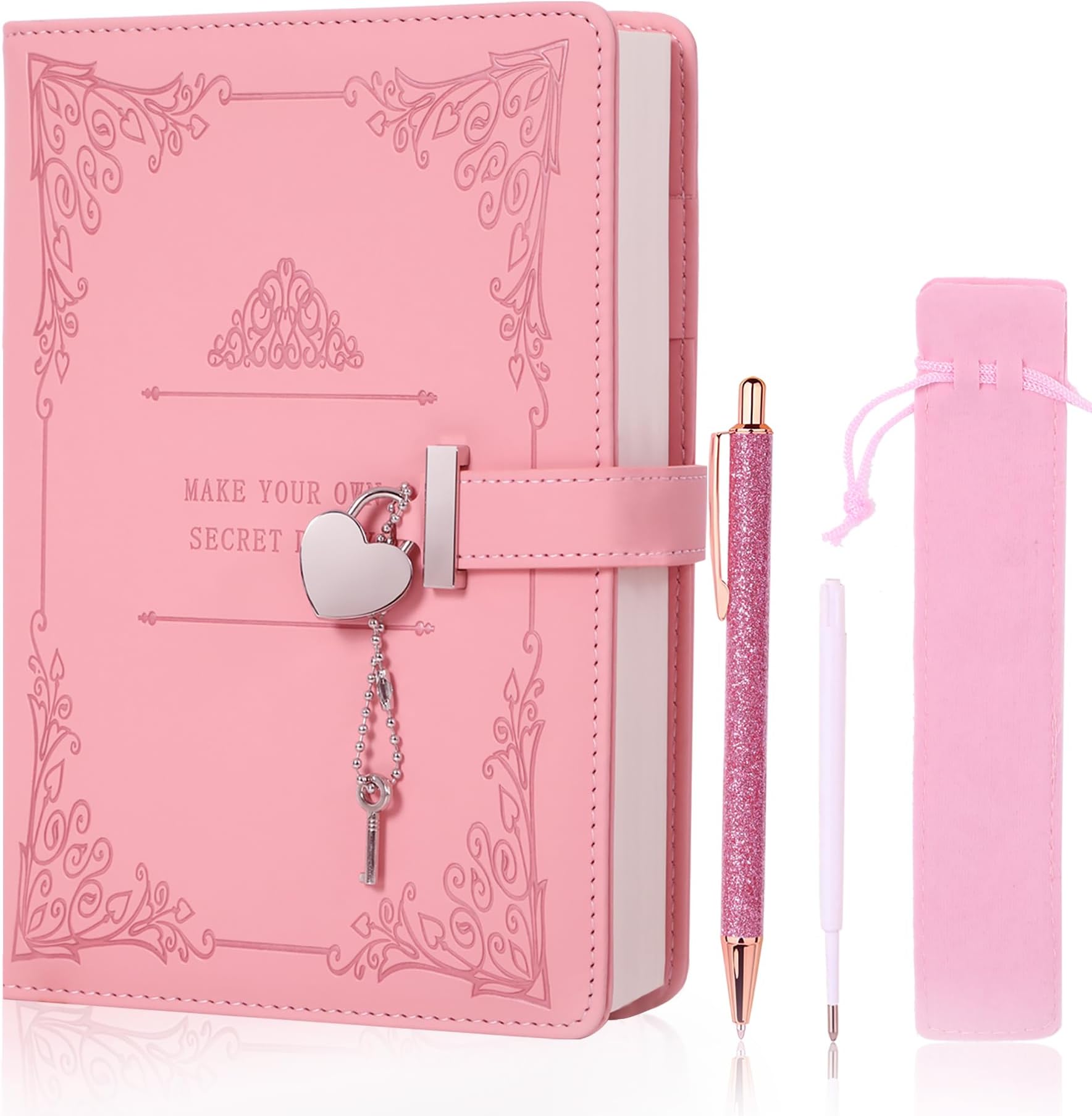 Amazon.com : A5 Kraft Hardcover Executive Notebooks Diary with Lock and ...