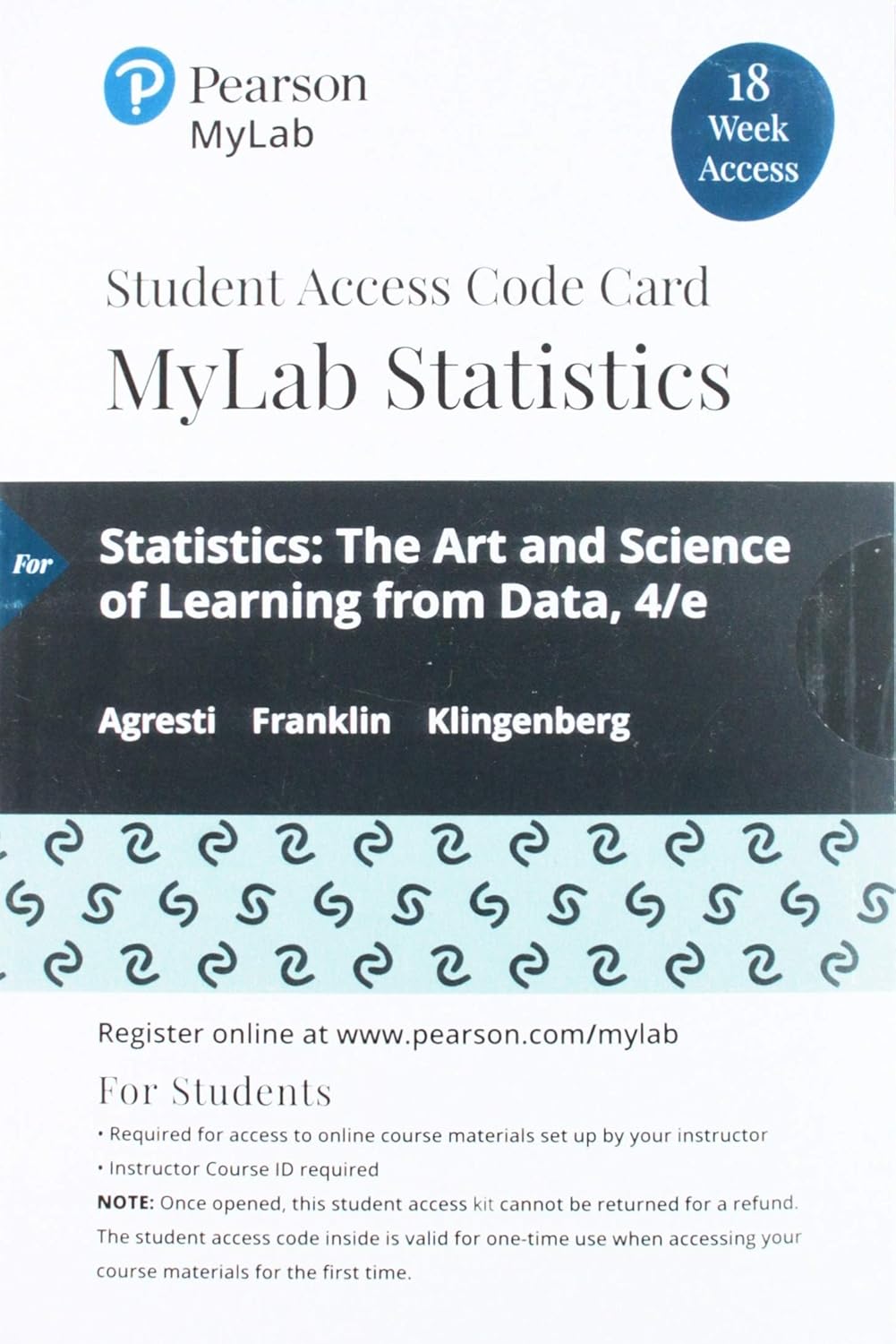 Buy Mylab Statistics With Pearson Etext - 18 Week Standalone Access ...