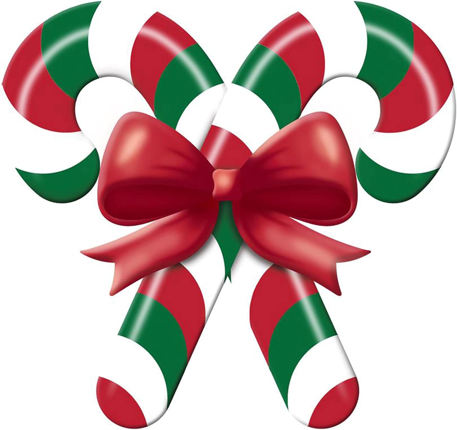 Amazon.com: Embossed Metal Candy Cane Sign with Bow For Christmas ...