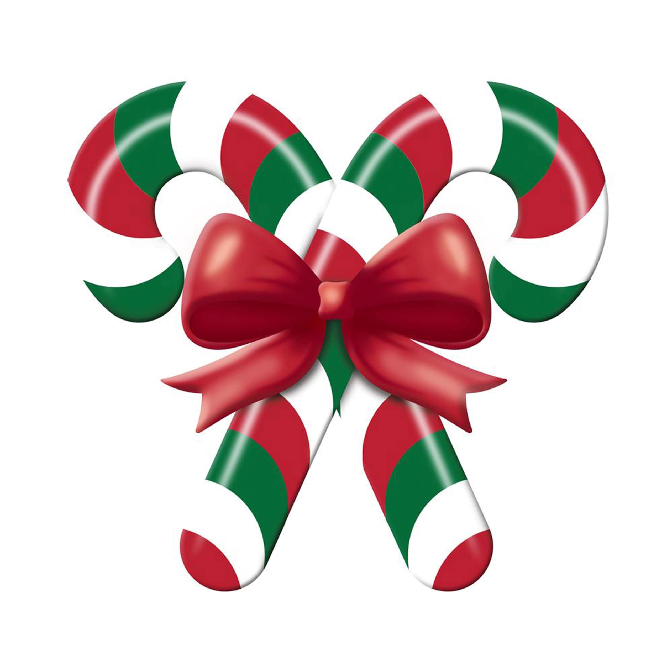 Amazon.com: Embossed Metal Candy Cane Sign with Bow For Christmas ...