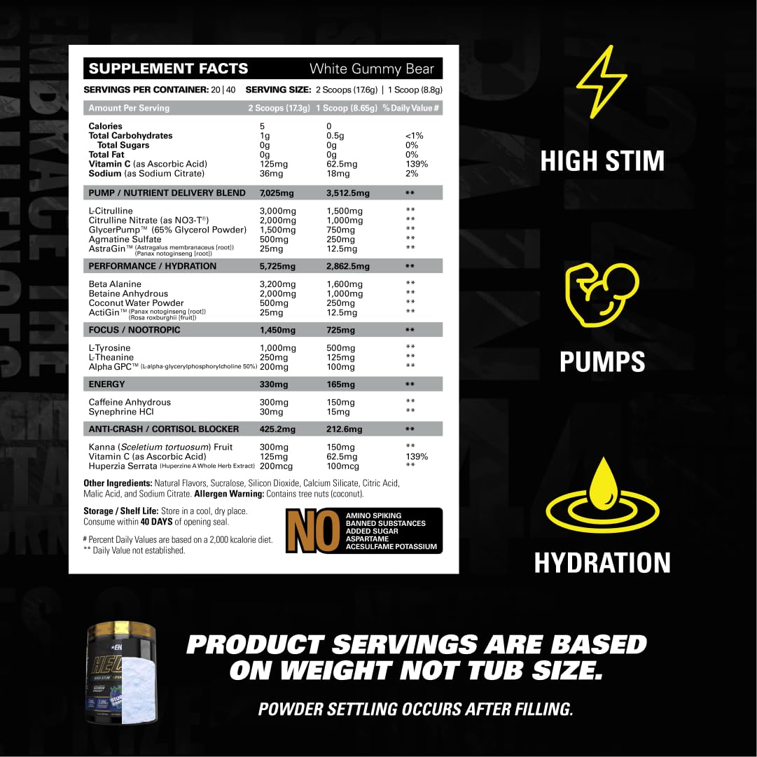 Snapklik.com : EHP Labs Hectic PreWorkout - High Stim Advanced Pre ...